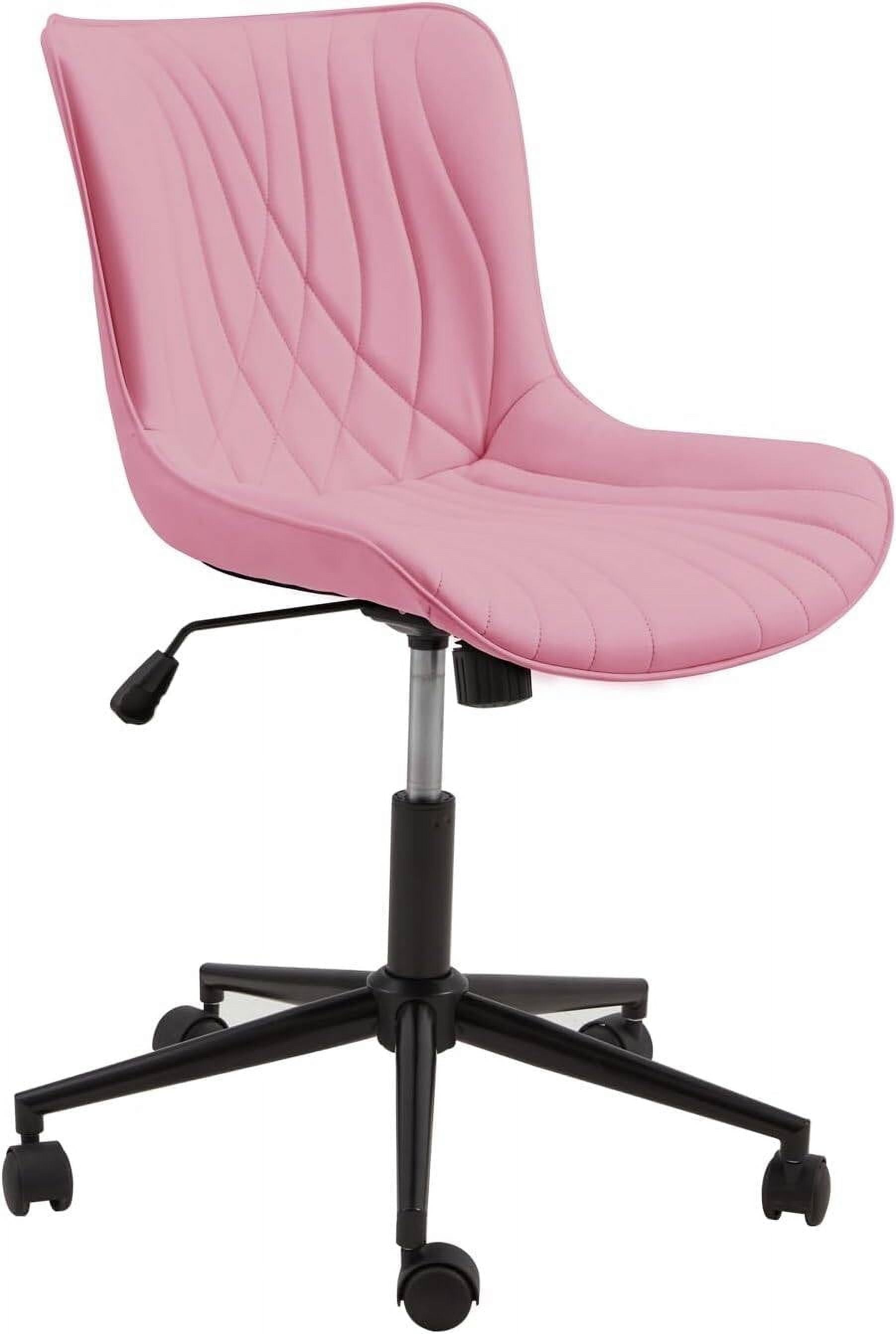 MELLCOM Armless Office Chair, Desk Chair with Wheels, Adjustable and ...