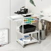 Costway Folding Sewing Table Rolling Craft Station with 3 Storage Bins ...