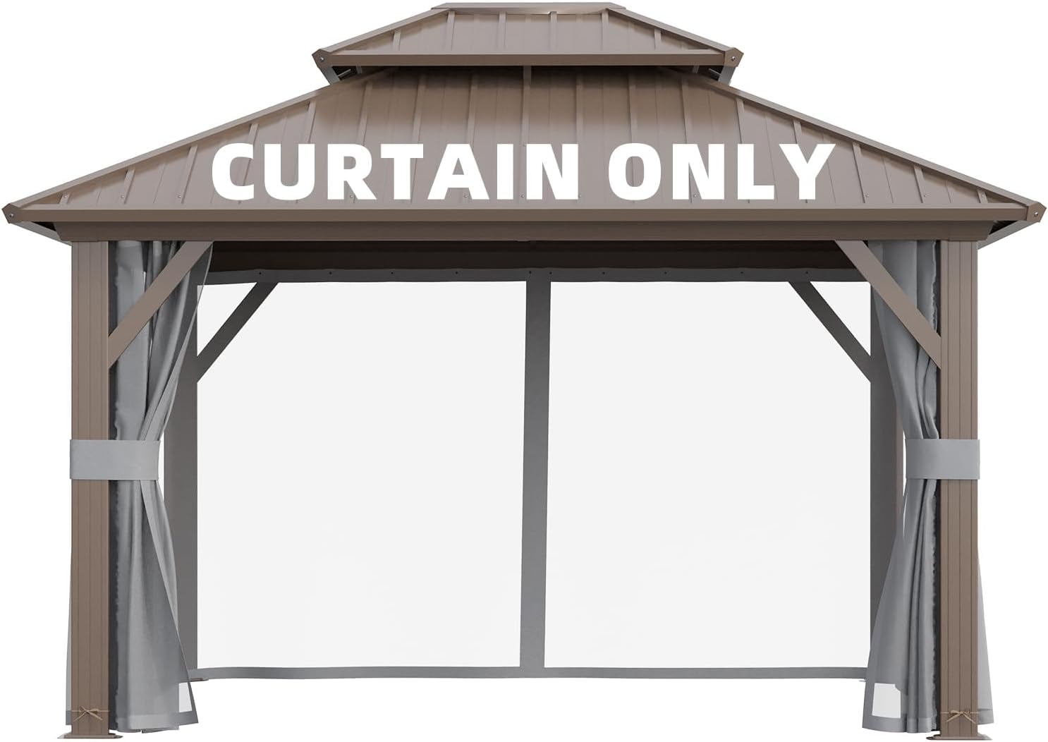 MELLCOM Gazebo Universal Replacement Privacy Netting, Outdoor 4-Panels ...