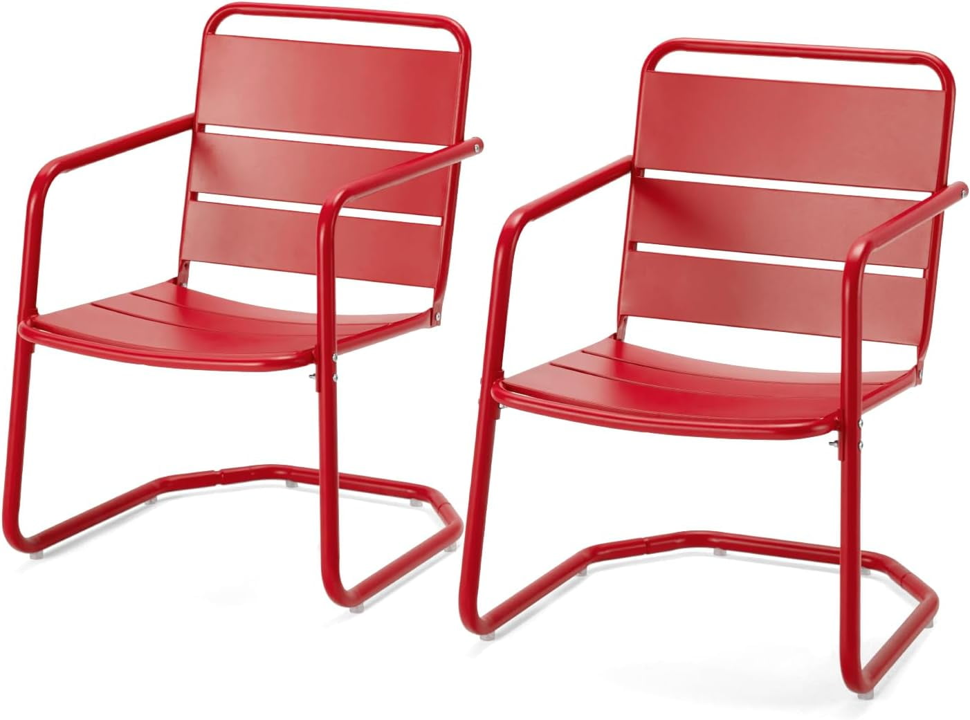 MELLCOM Patio Chairs Set of 2, Small Patio Furniture Set - 2 C-Spring ...