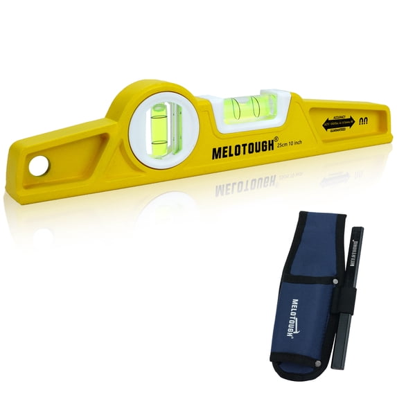 MELOTOUGH 10 Inch Die-Cast Aluminum Magnetic Torpedo Level,Small ...