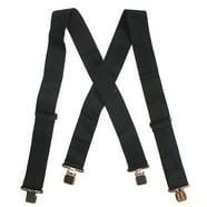 MELOTOUGH 2 Inch Fully Elastic Heavy Duty Ruler Suspenders for Men with ...