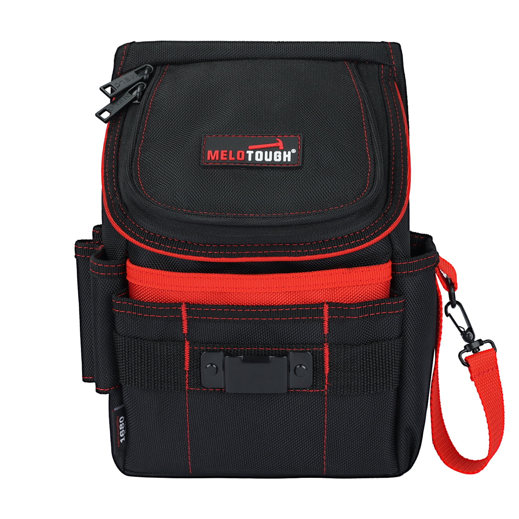 MELOTOUGH Medium Ziptop Tool Pouch with Belt Clip,16-Pocket Heavy Duty ...