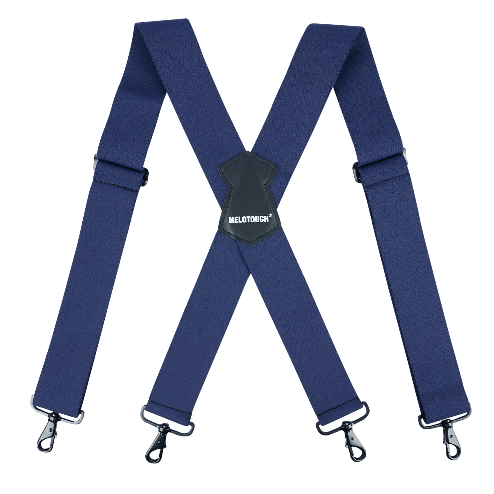 MELOTOUGH Men's Suspender 2 Inch Wide Suspenders Full Elastic X Back ...