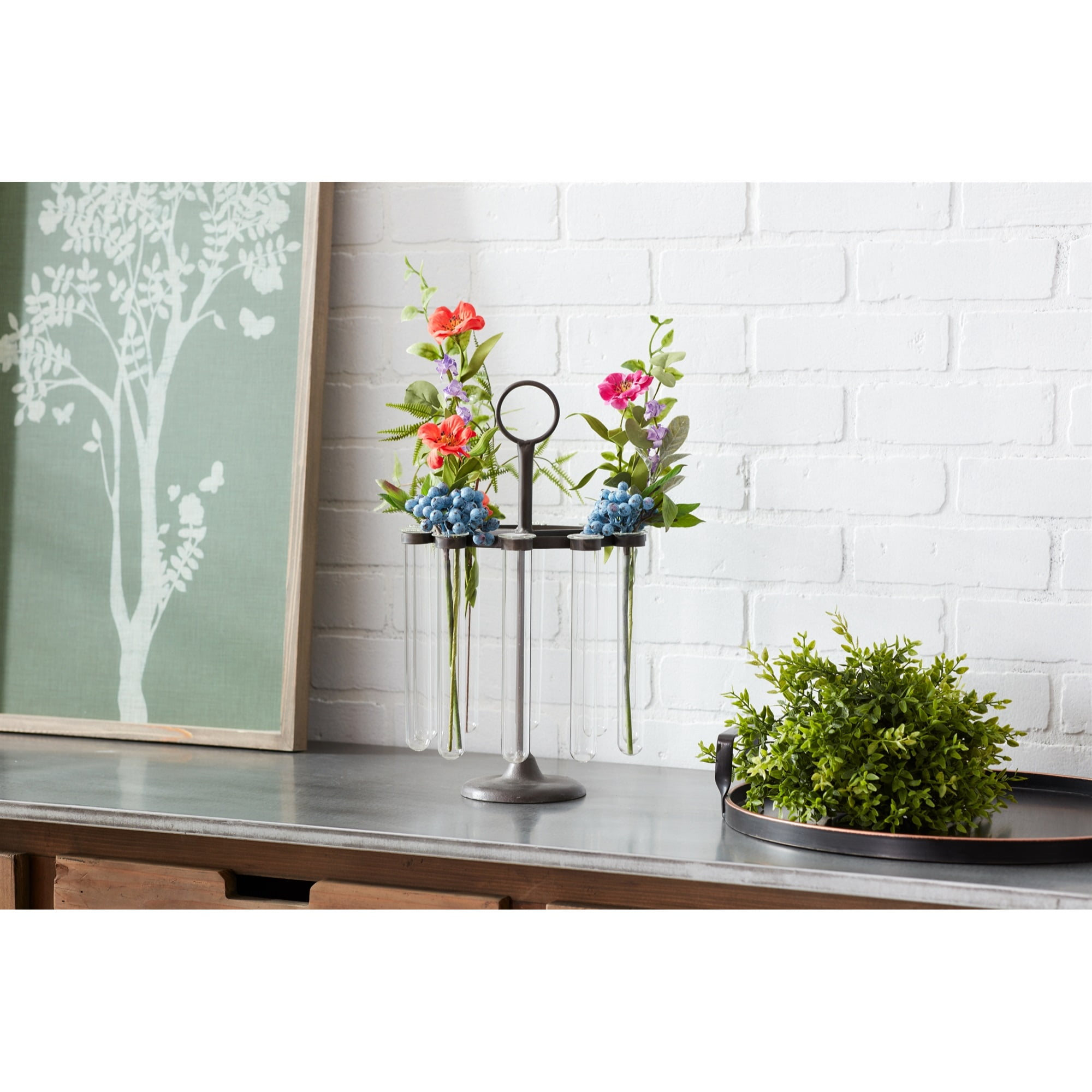 MELROSE INTERNATIONAL Vases in Stand 9.5"D x 15.5"H , 82054DS - Walmart.com