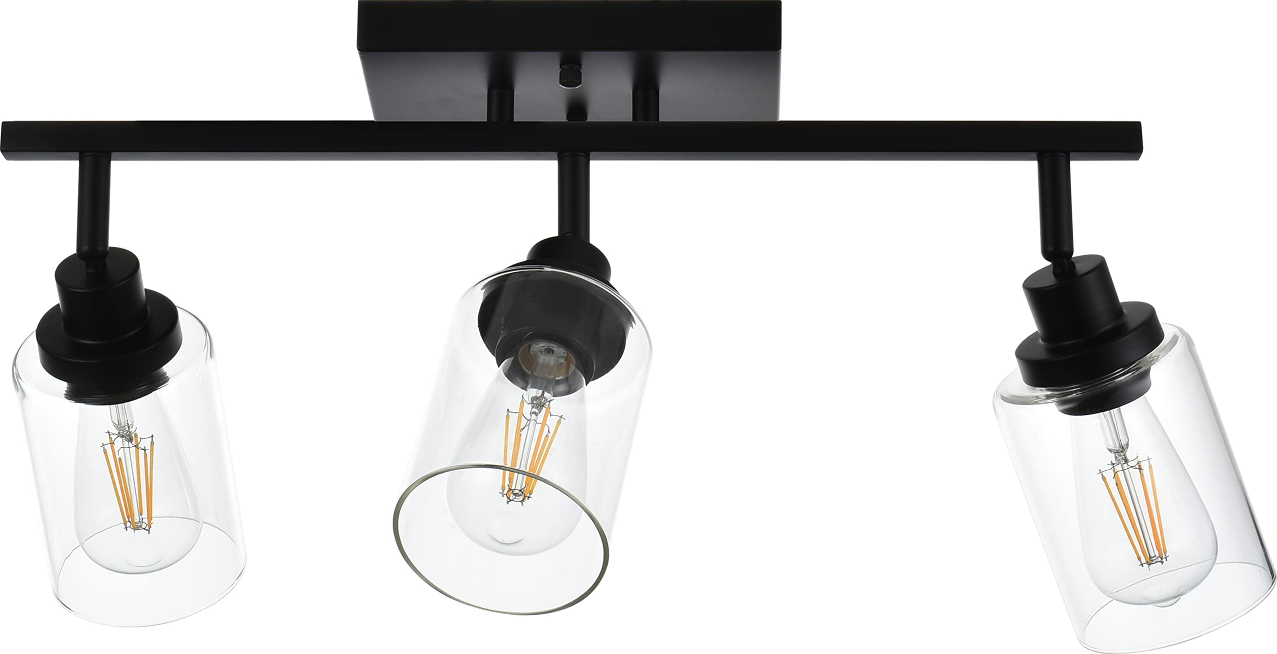 MELUCEE 3 Light Bathroom Vanity Light Black Track Lighting Fixtures ...
