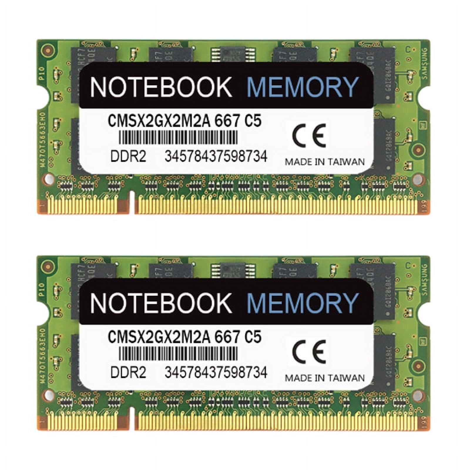 MEMORY 4GB Kit (2X 2GB Modules) PC2-5300 667MHz DDR2 2GB 240PIN Memory ...