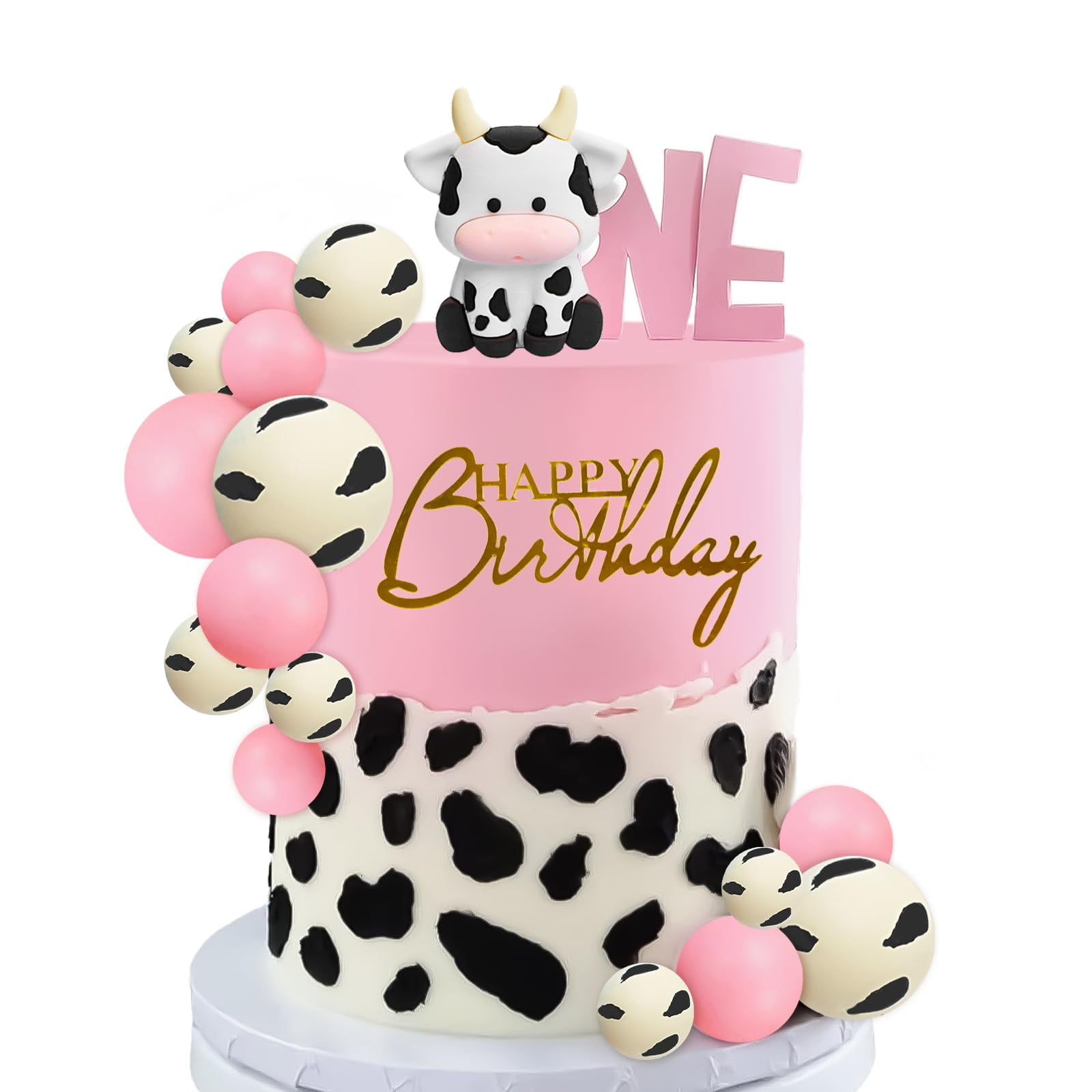 MEMOVAN Cow Cake Topper Farm Cake ITL1 Topper Decorations with Cows ...