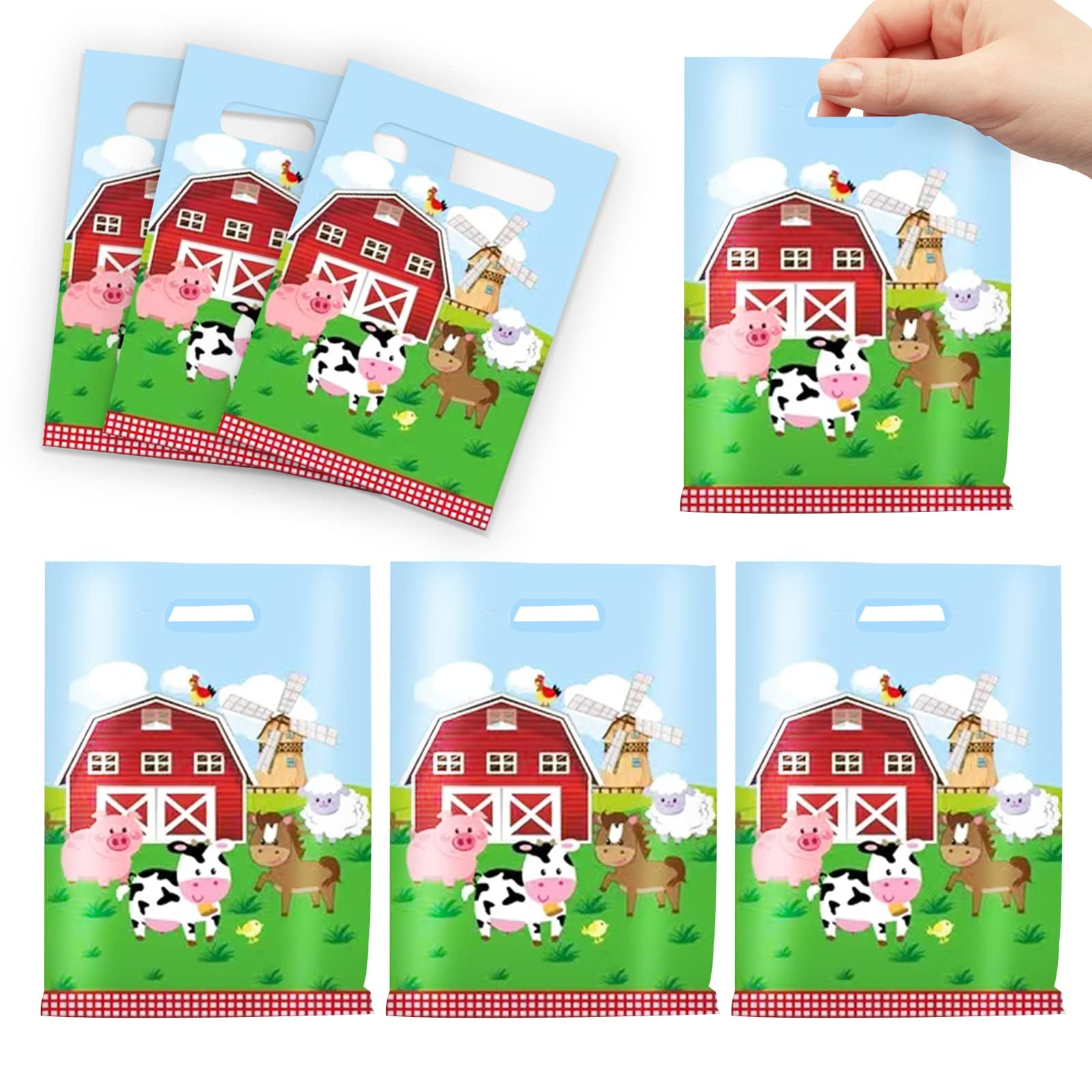 MEMOVAN Farm Party Gift Bags - 30pcs, Farm Party Favors with Plastic ...
