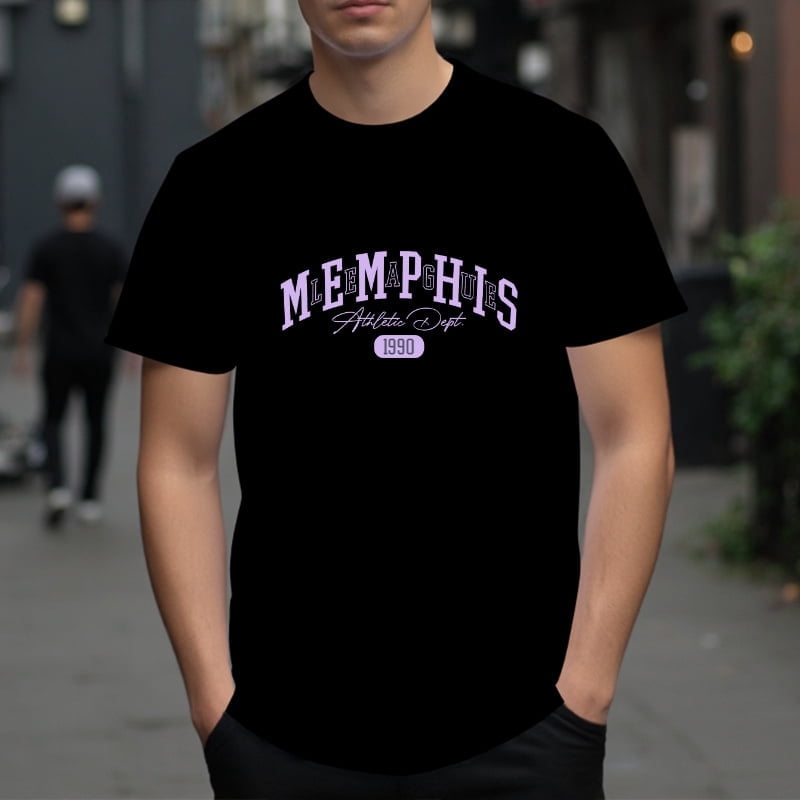 MEMPHIS Monogram Graphic Short Sleeve T-Shirt for Men and Women, Sizes ...