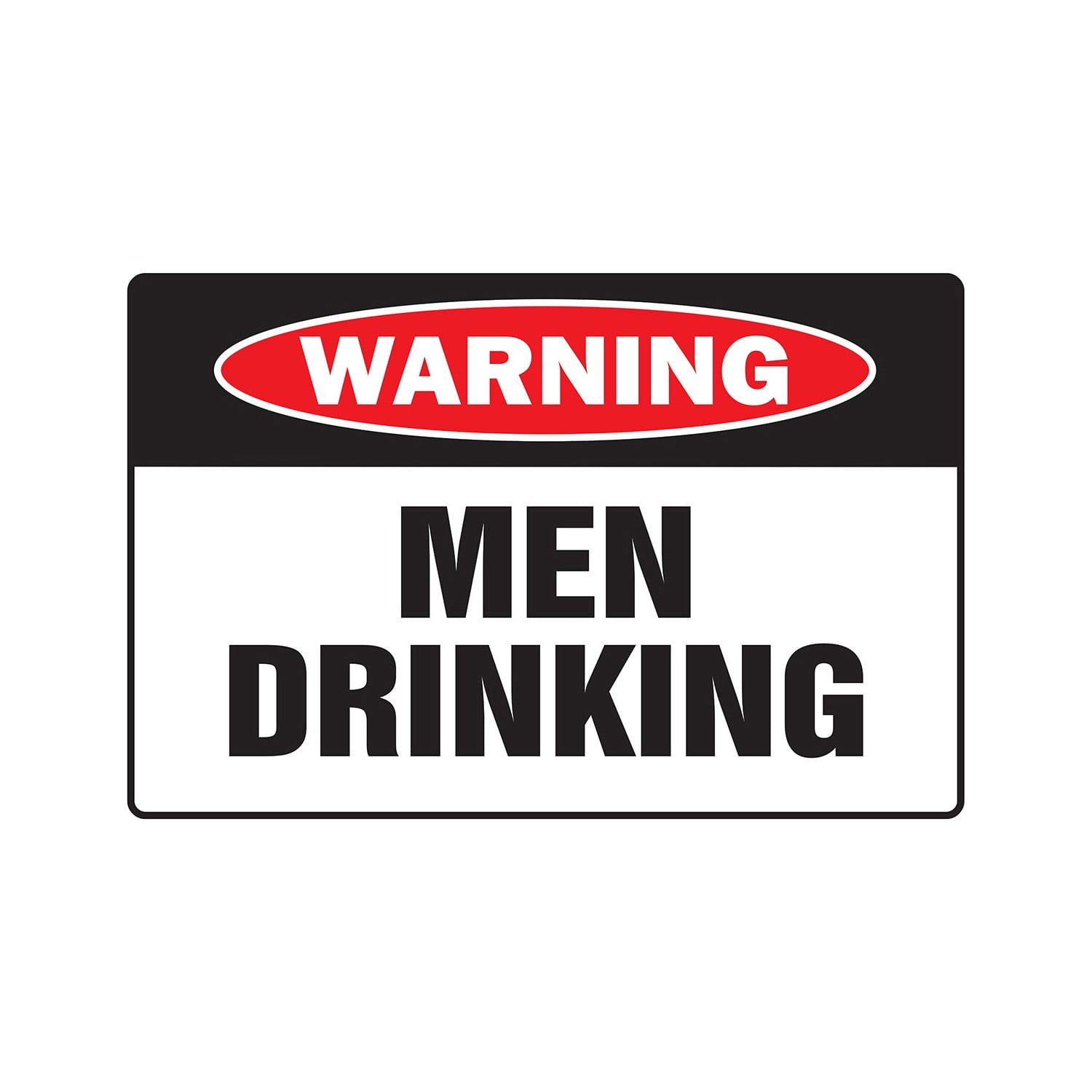 MEN DRINKING Warning Aluminum Sign drunk alcohol beer liquor bar drunk ...