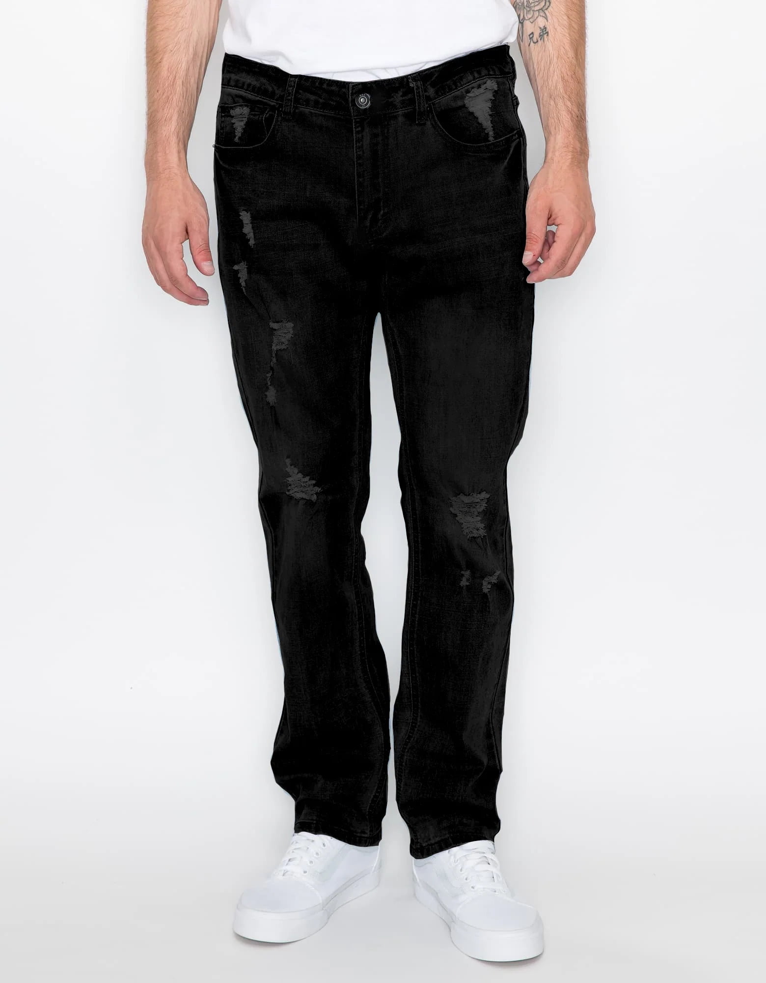 MEN'S CAYENNE RIPPED SLIM FIT JEANS - Walmart.com