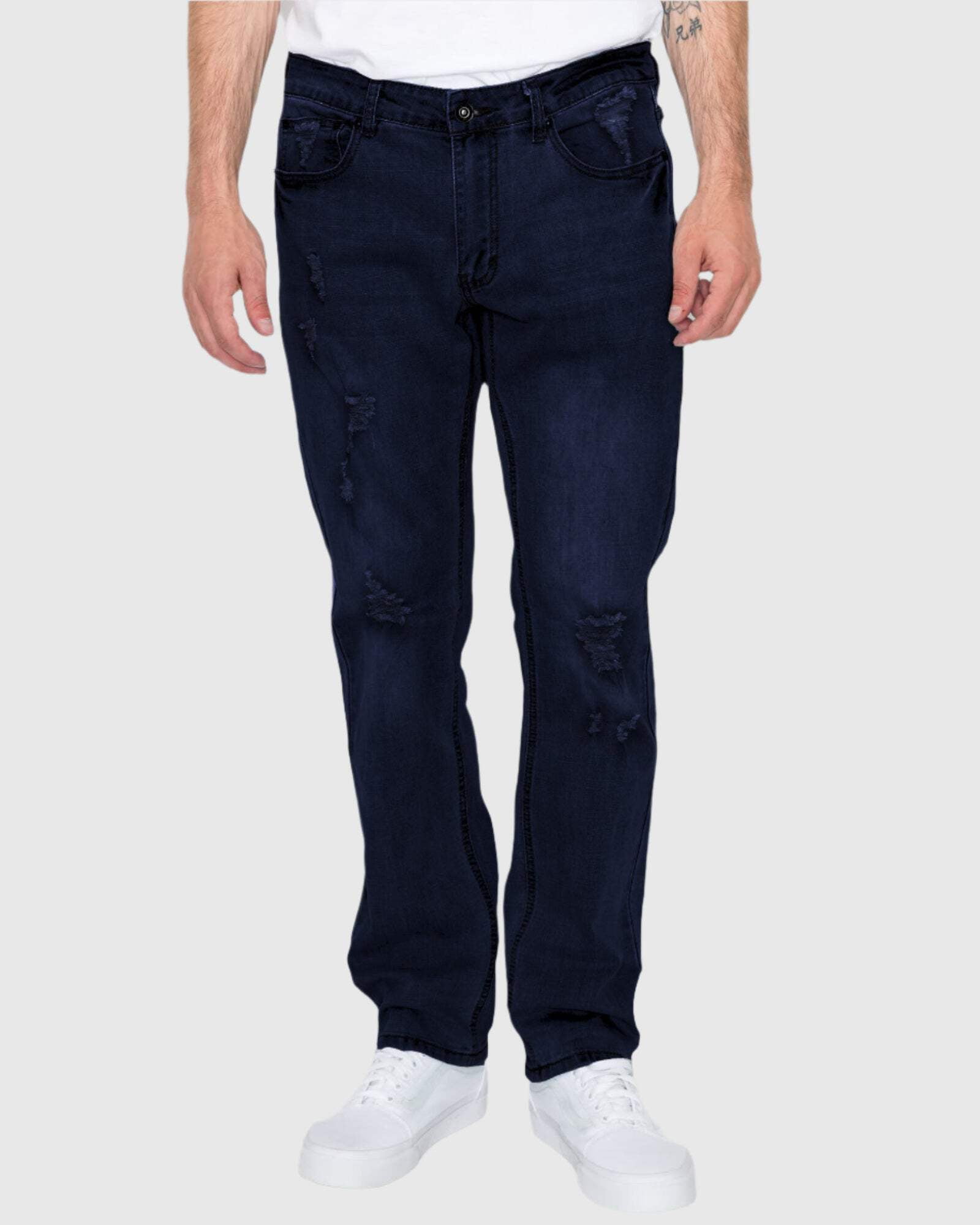 MEN'S CAYENNE RIPPED SLIM FIT JEANS - Walmart.com