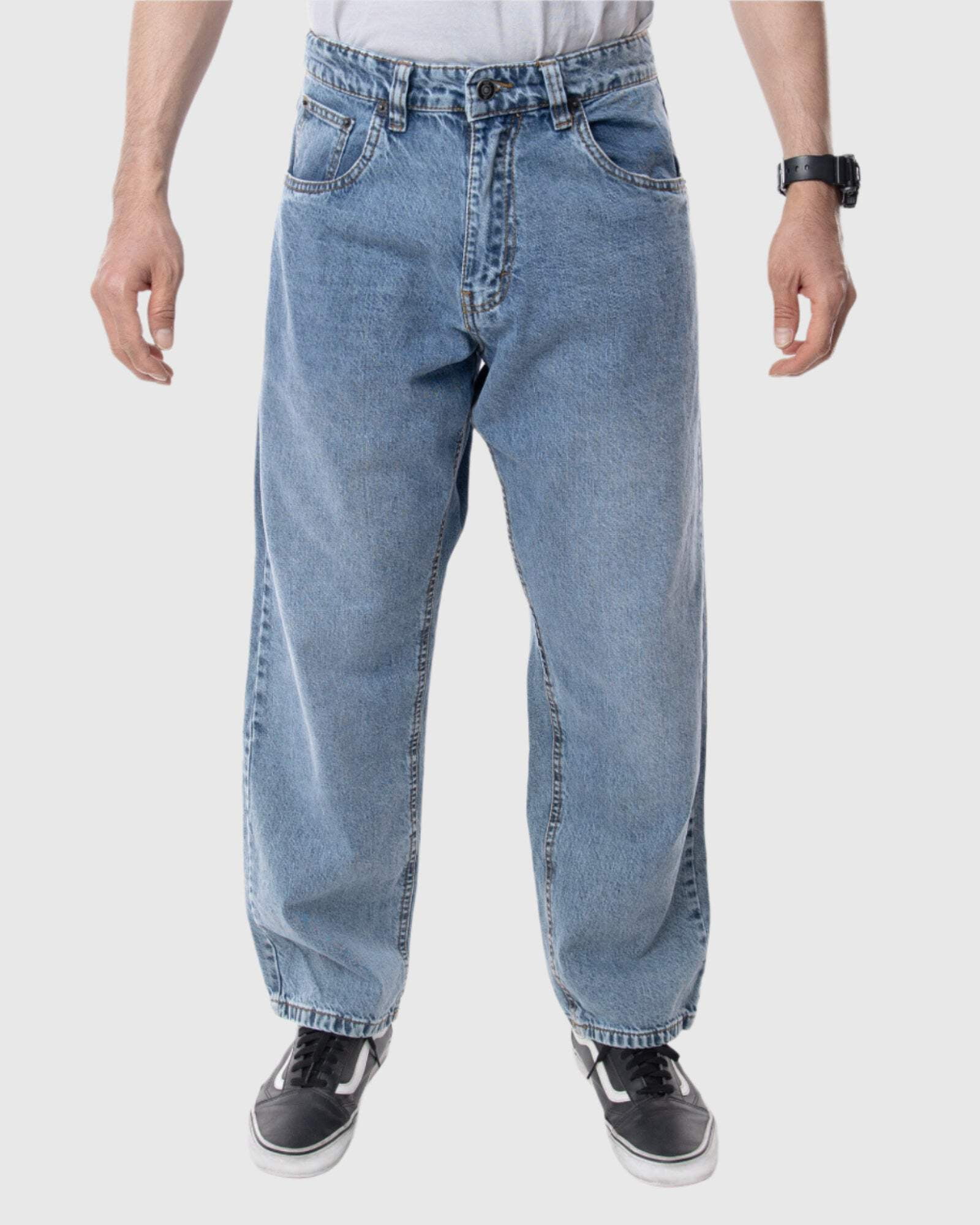 MEN'S DROOPY DROP CROTCH LOOSE FIT JEANS - Walmart.com
