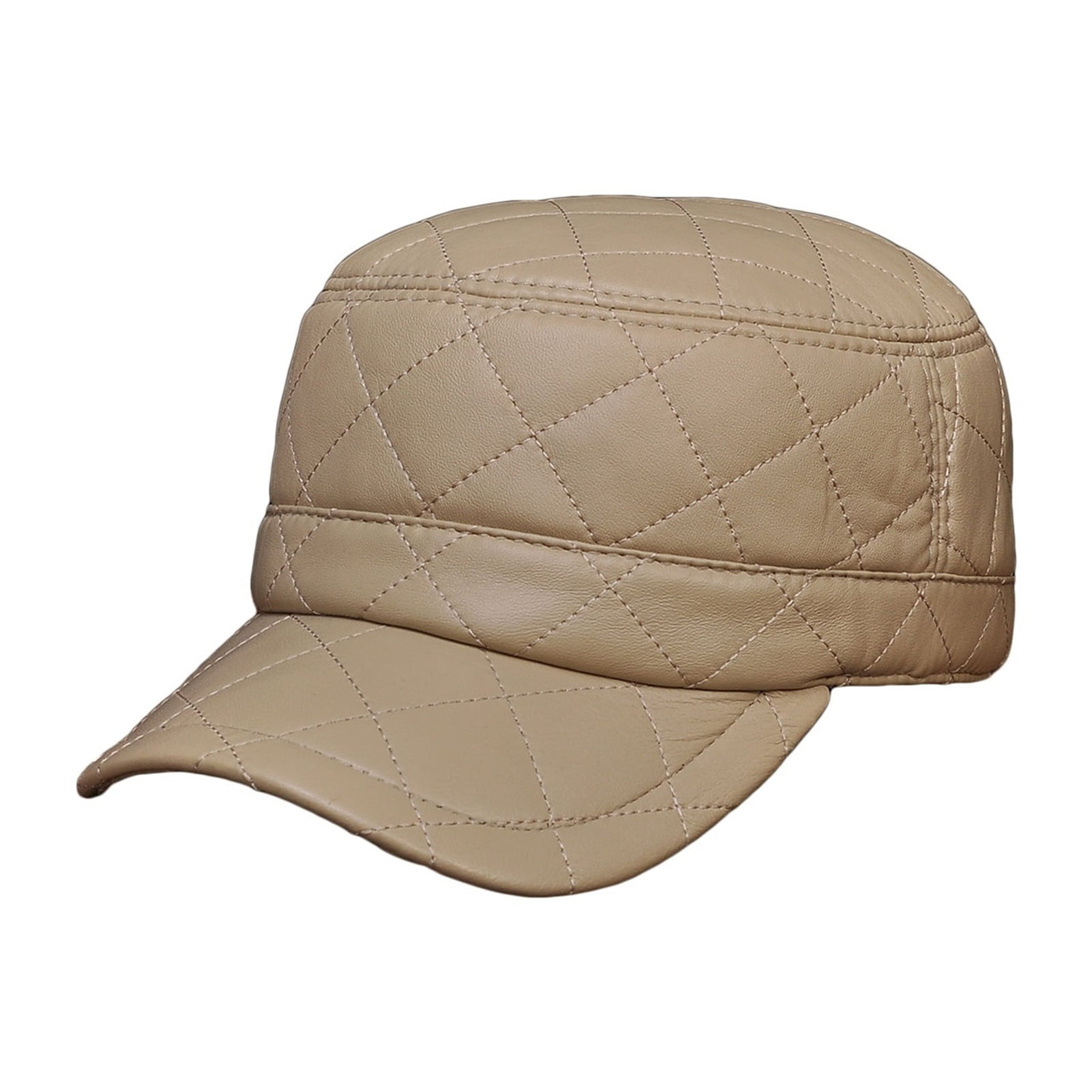 MEN'S Genuine Leather Baseball Cap Hat Brand New Leather Caps Hats ...