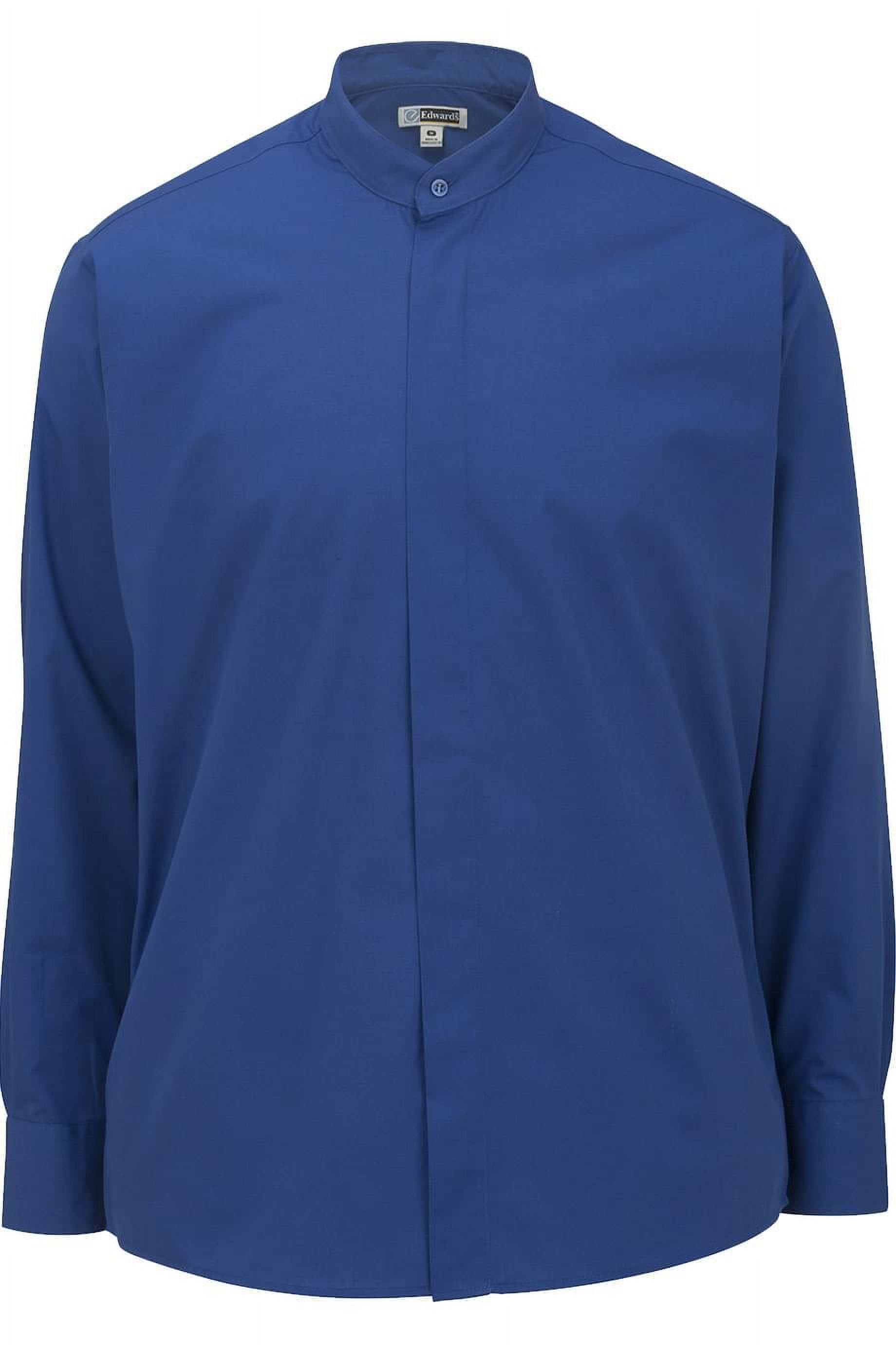 MEN'S LONG SLEEVE BANDED COLLAR SHIRT - Walmart.com