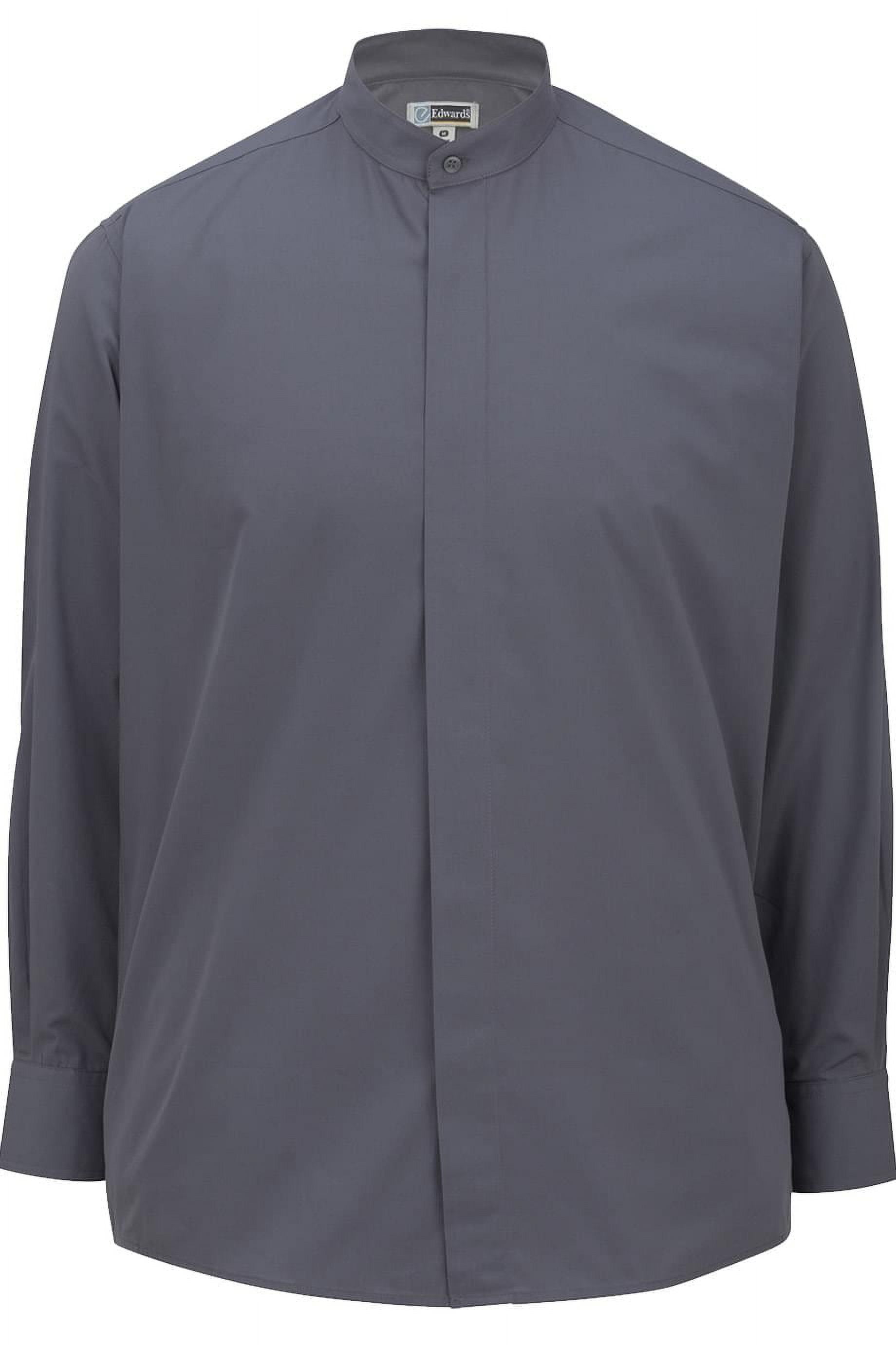 MEN'S LONG SLEEVE BANDED COLLAR SHIRT - Walmart.com