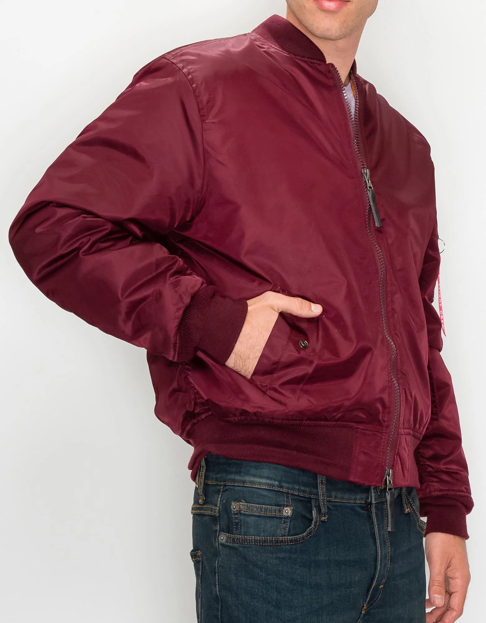 MEN'S NYLON BOMBER FLIGHT JACKET - Walmart.com