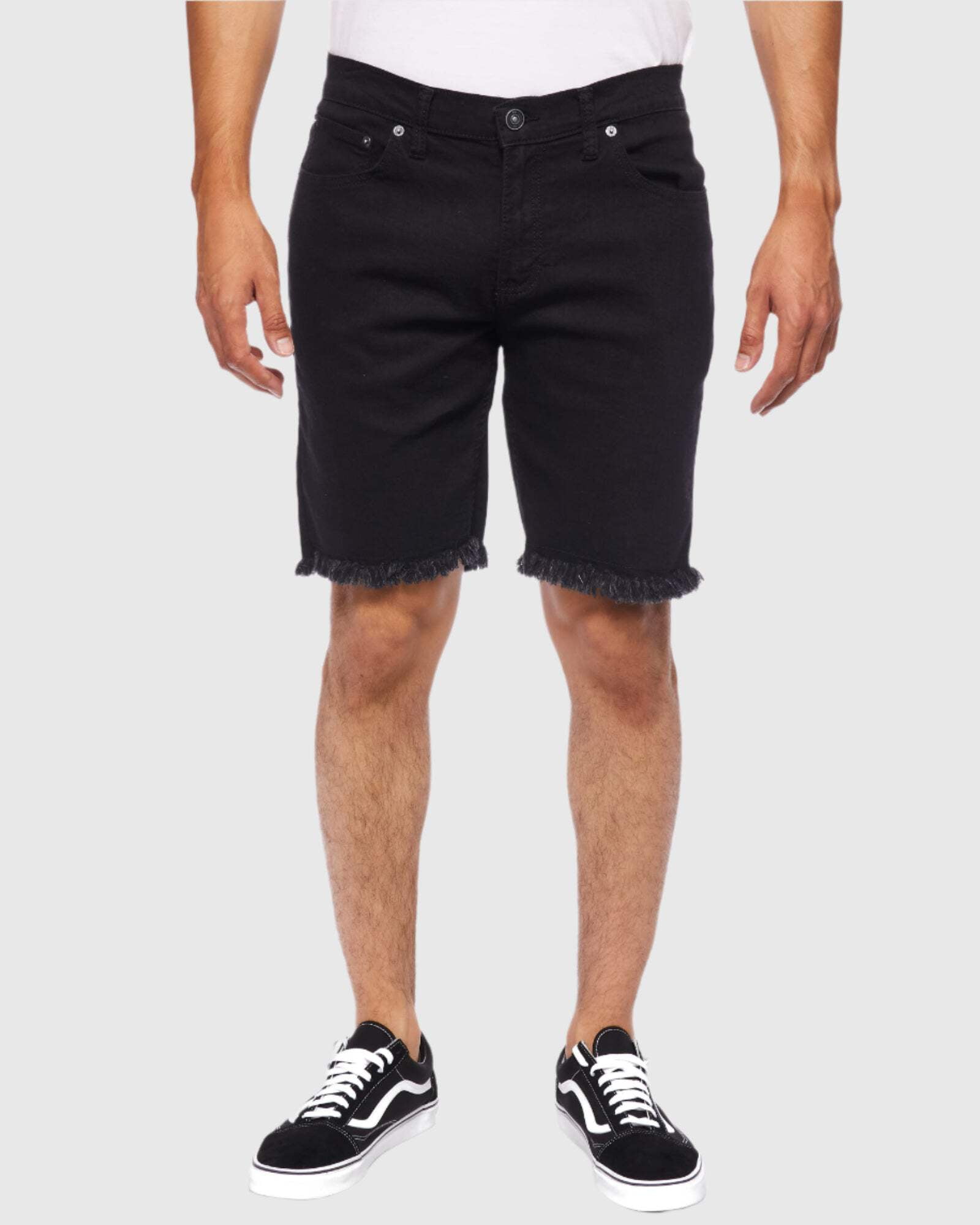 MEN'S RAW EDGE SLICK DENIM SHORTS - Walmart.com