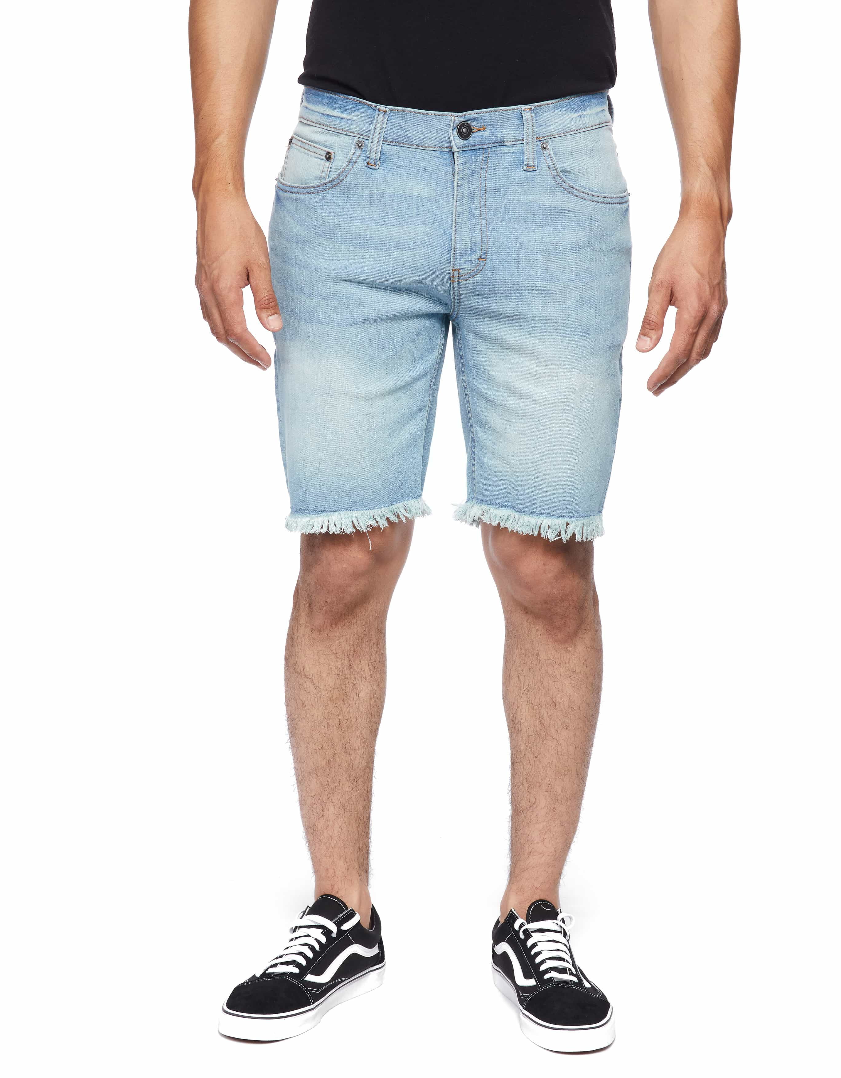 MEN'S RAW EDGE SLICK DENIM SHORTS - Walmart.com