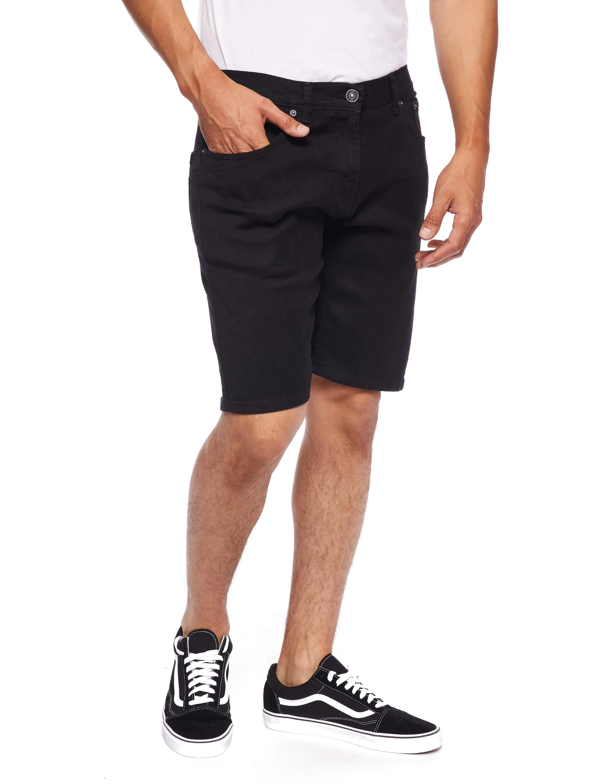 MEN'S SLICK DENIM SHORTS - Walmart.com