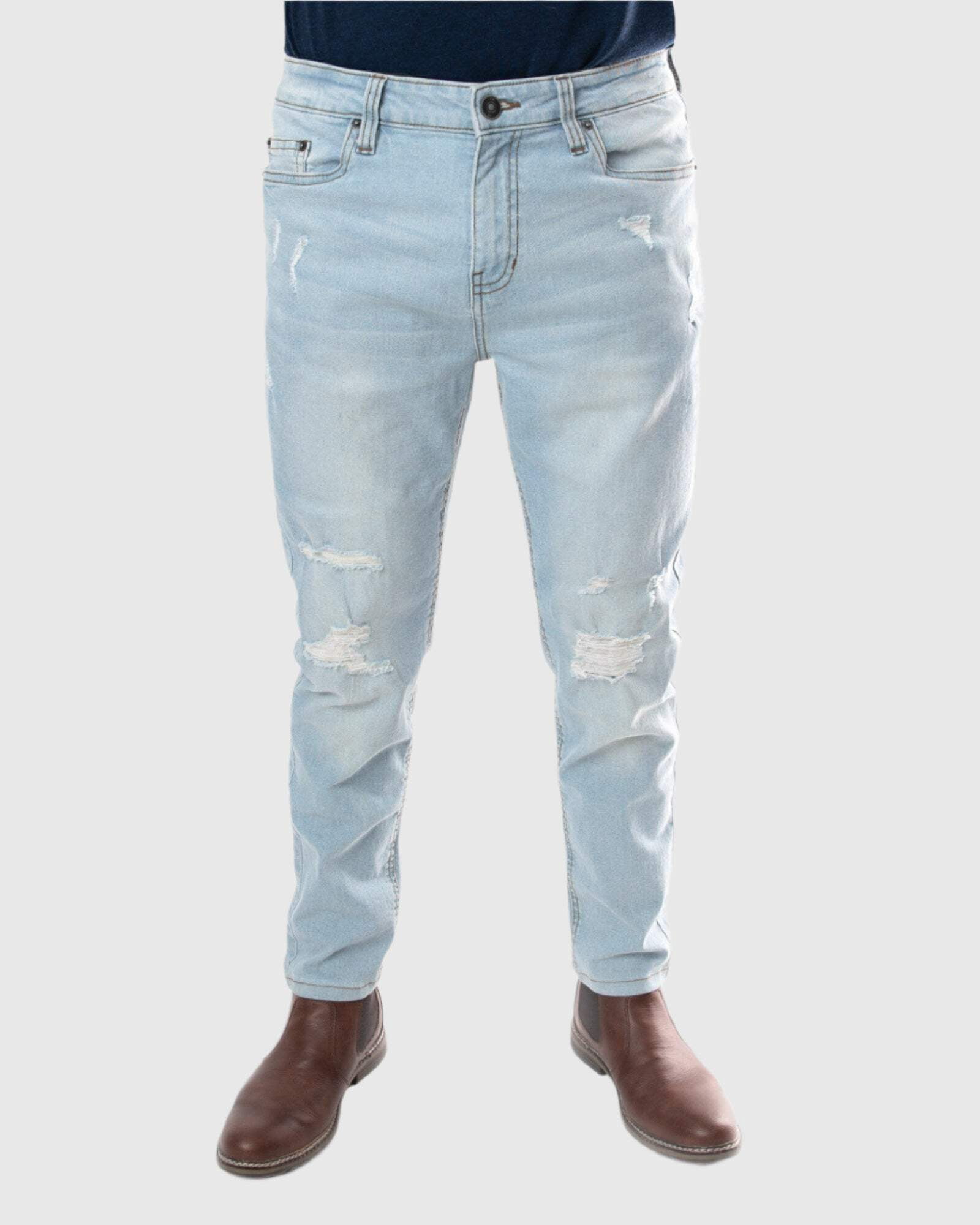 MEN'S SLITHER RIPPED SLIM FIT JEANS - Walmart.com