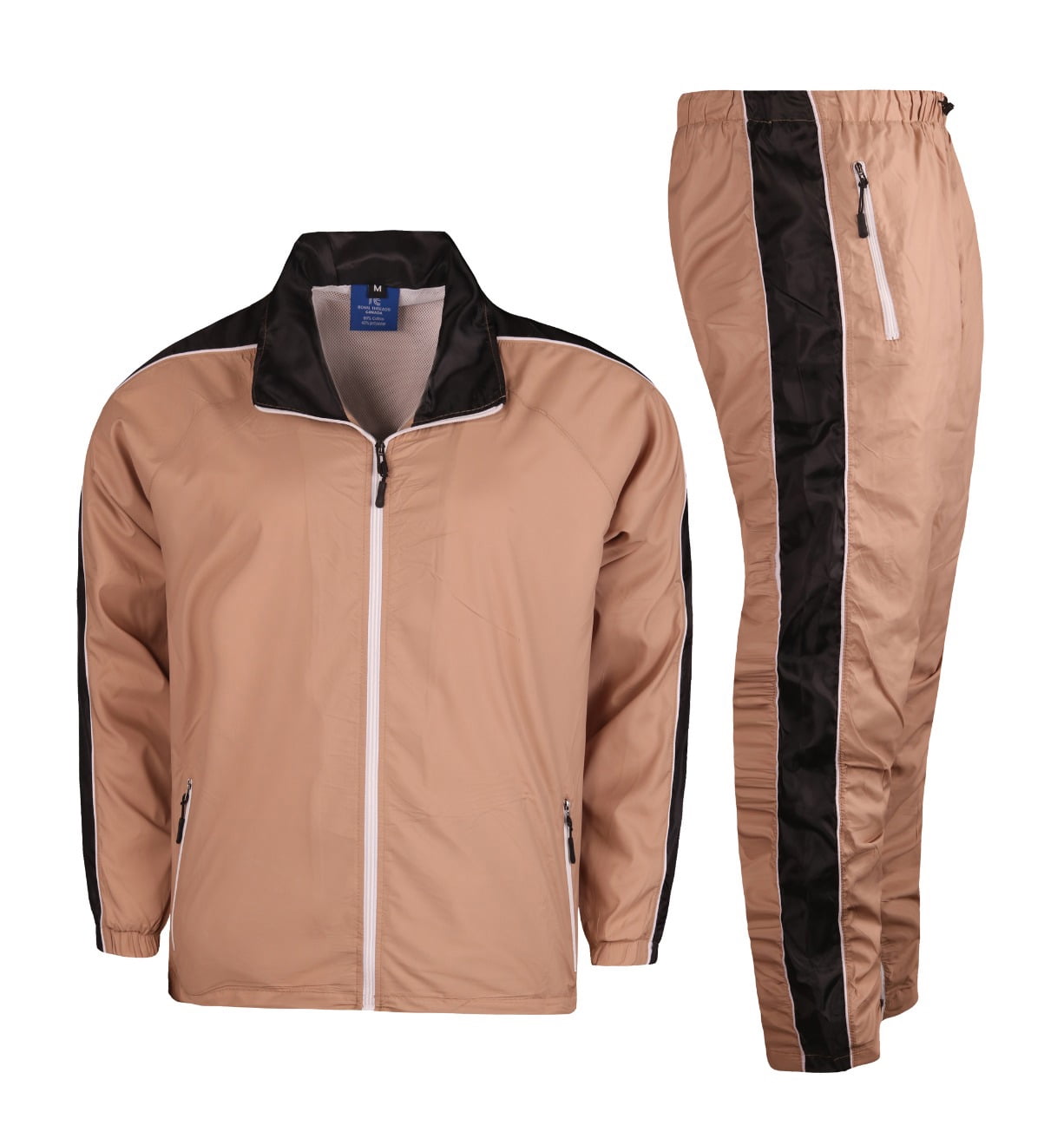 MEN SOLID FASHIONABLE STRAIGHT LEG WINDBREAKER TRACKSUIT - Walmart.com