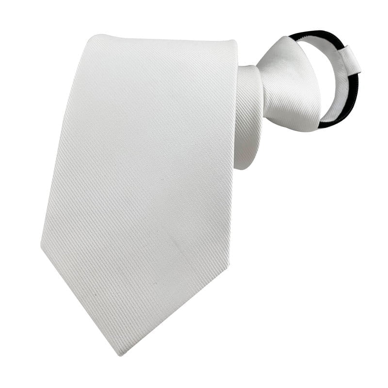 MENDENG White Zipper Ties for Men Adjustable 3.15" Classic Neckties for ...