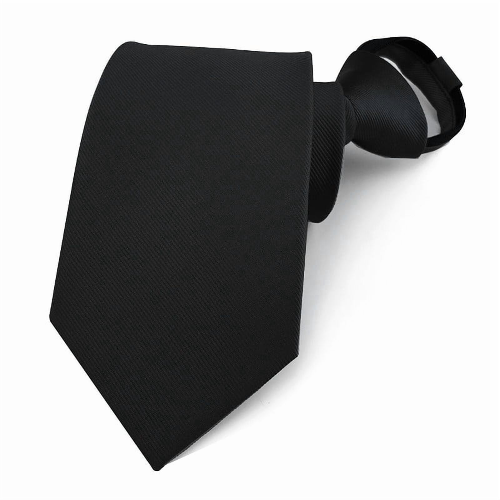 MENDENG Zipper Ties for Men Adjustable 3.15