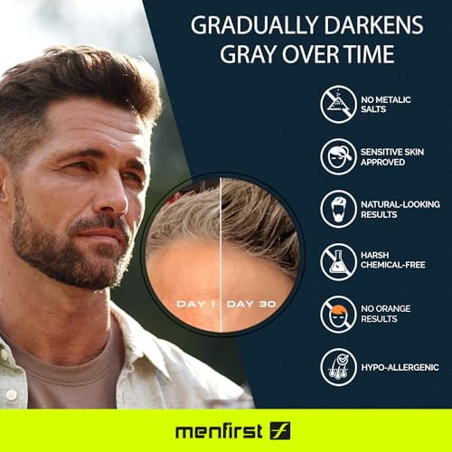 MENFIRST - Gradual Gray Hair Reducing Shampoo - Reverse and Darken ...