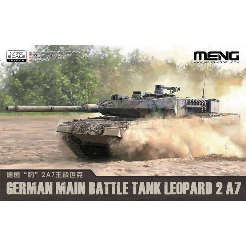 MENG 72-002 1/72 GERMAN MAIN BATTLE TANNK LEOPARD 2 A7 model kit ...