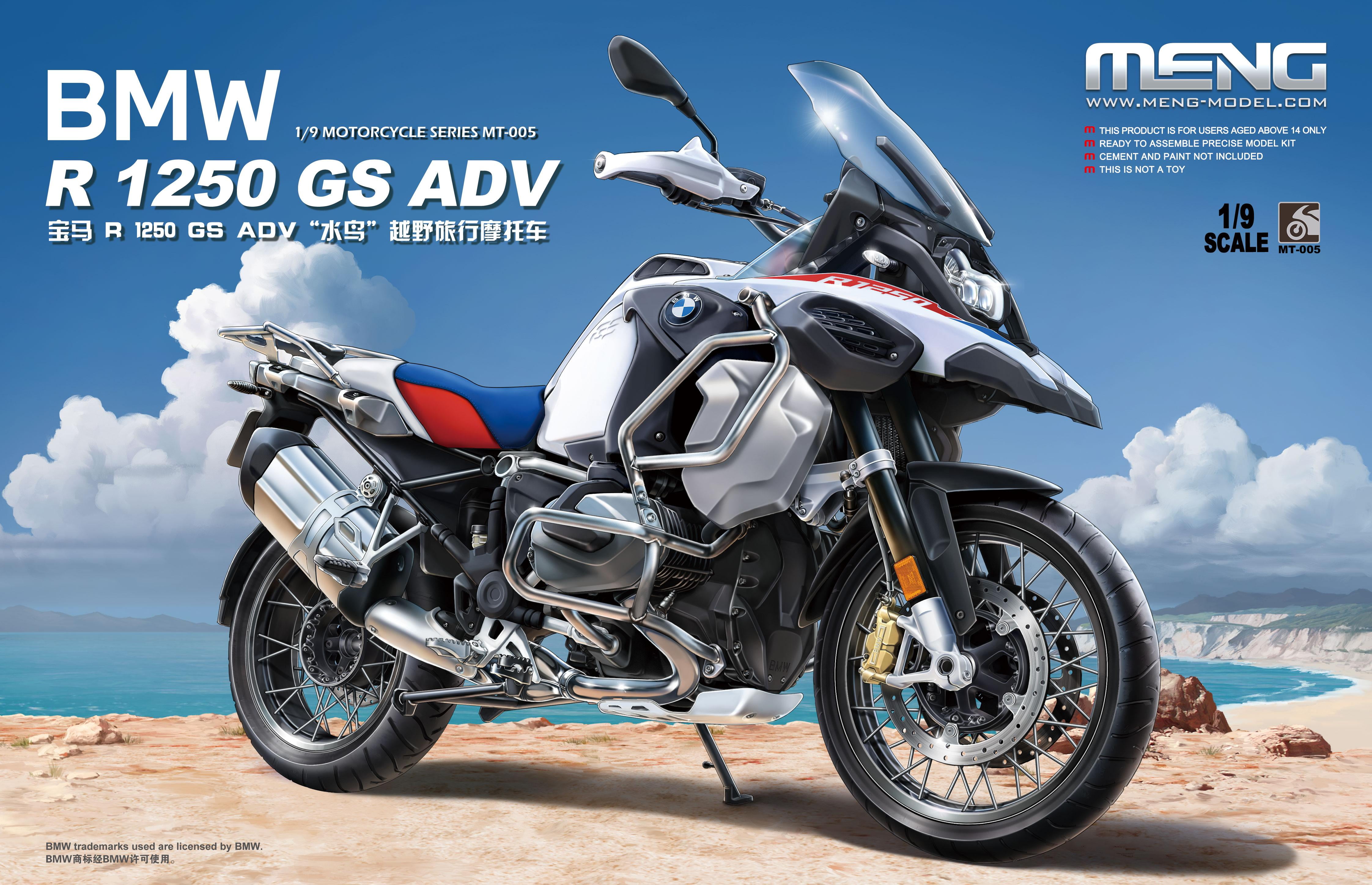 MENG MT-005 1/9 Scale Motorcycle Series R 1250 GS ADV Car Model Kit ...