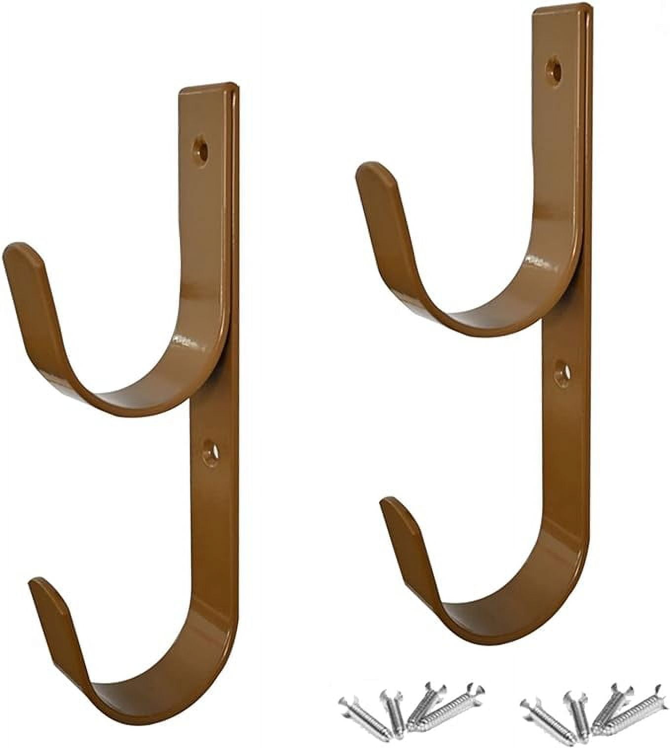 MENG ZHI AO 2 Pcs Heavy Duty Brown Aluminium Wide Pool Pole Hanger ...