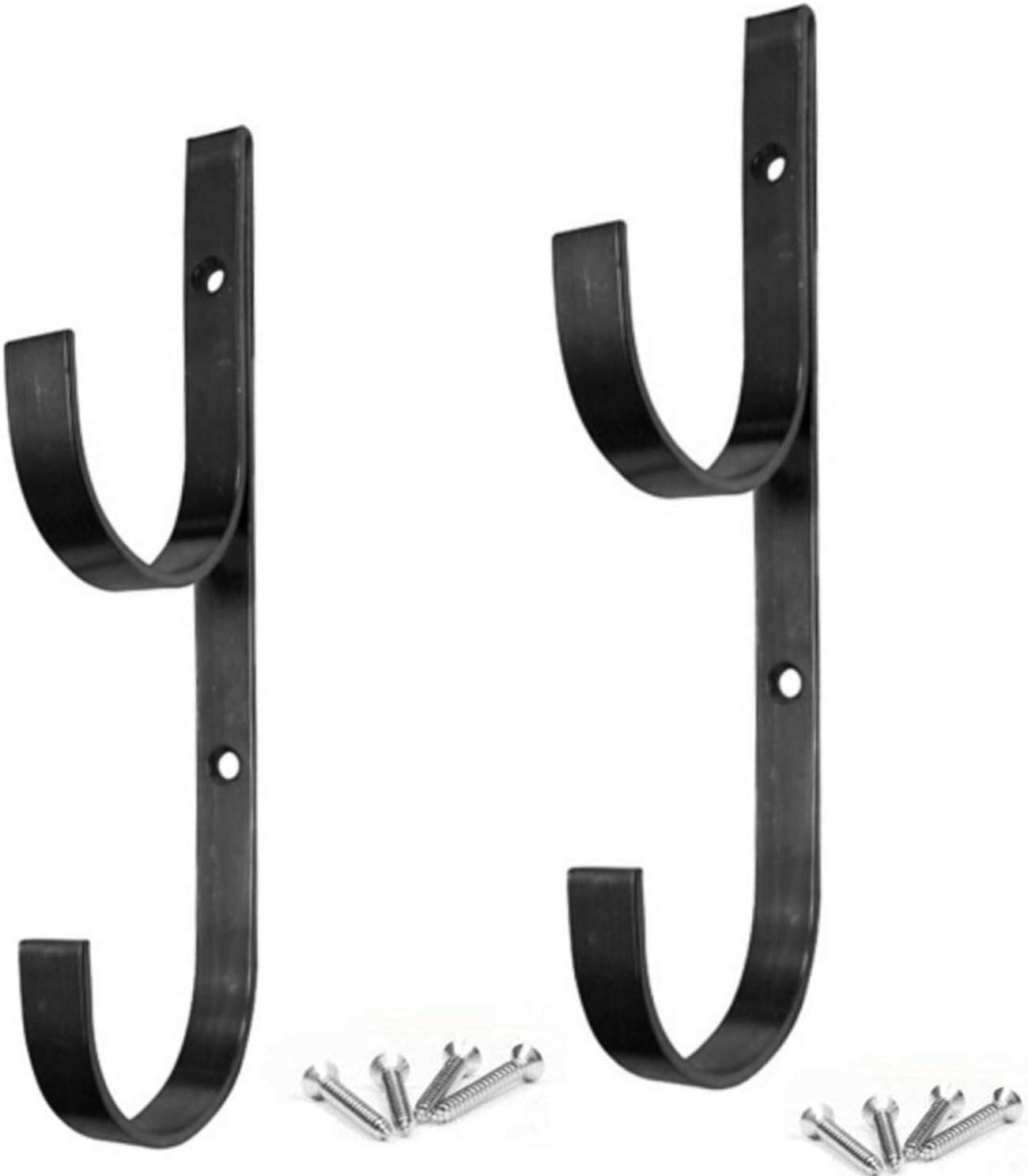 MENG ZHI AO 2 Pcs Set Pool Pole Hangers Heavy Duty Black Aluminium ...