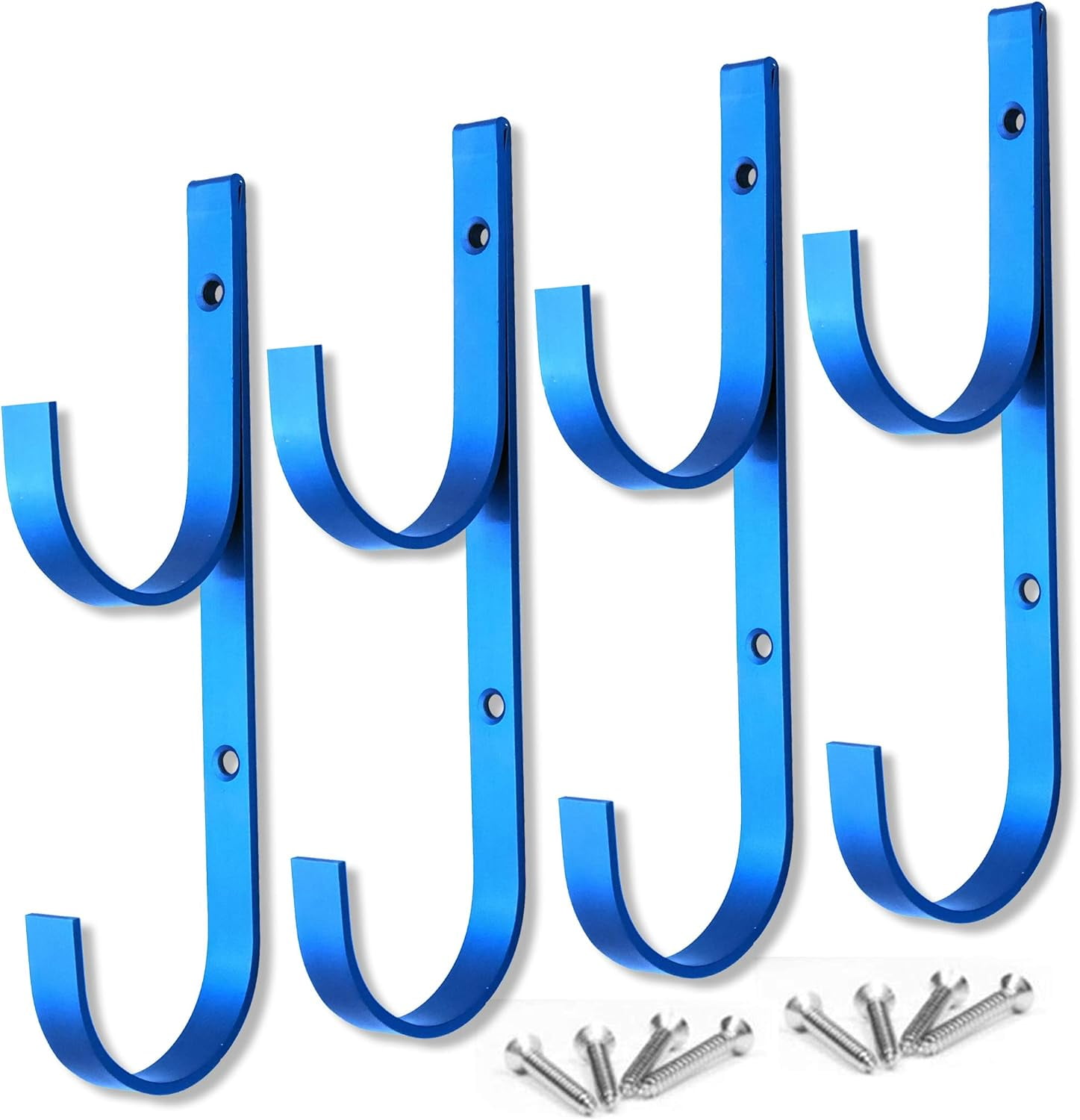 MENG ZHI AO 4 Pcs Set Pool Pole Hangers Heavy Duty Blue Aluminium ...