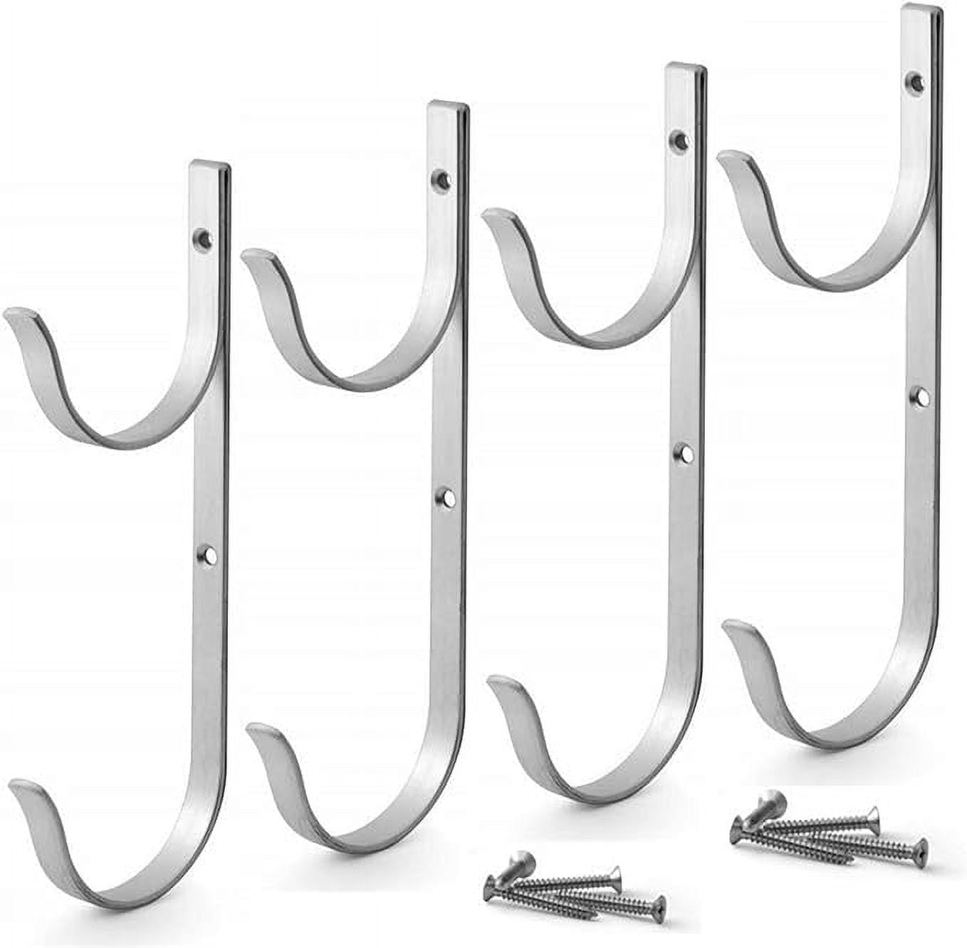 MENG ZHI AO 4 Pcs Set Pool Pole Hangers Heavy Duty Silver Aluminium ...
