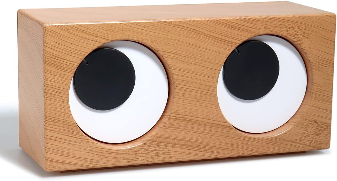MENG ZHI AO Desktop Big Eyes Clock Rotating Eyes Clock Creative Funny ...