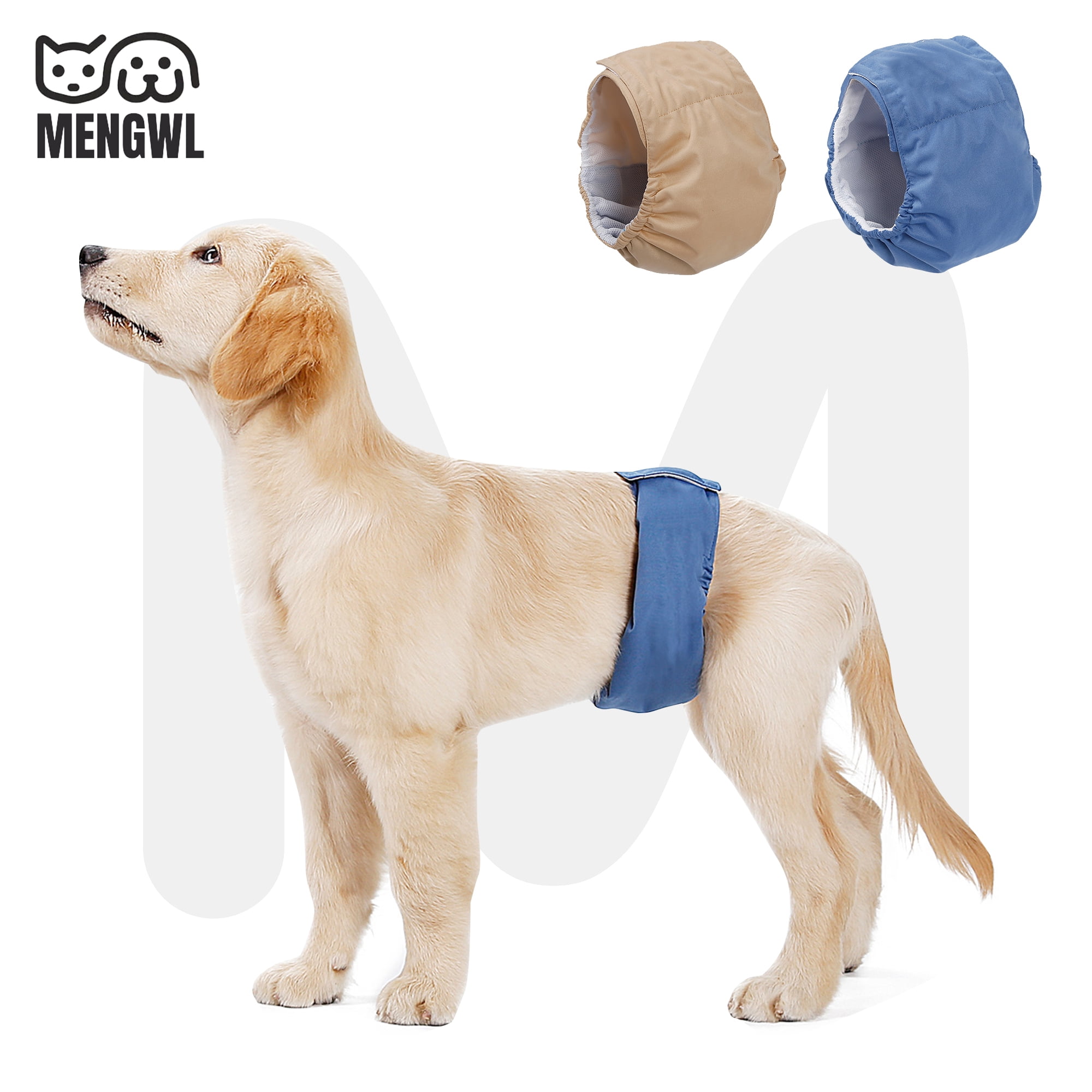 MENGWL Belly Bands for Male Dogs (2 Pack) - Premium Washable Reusable ...