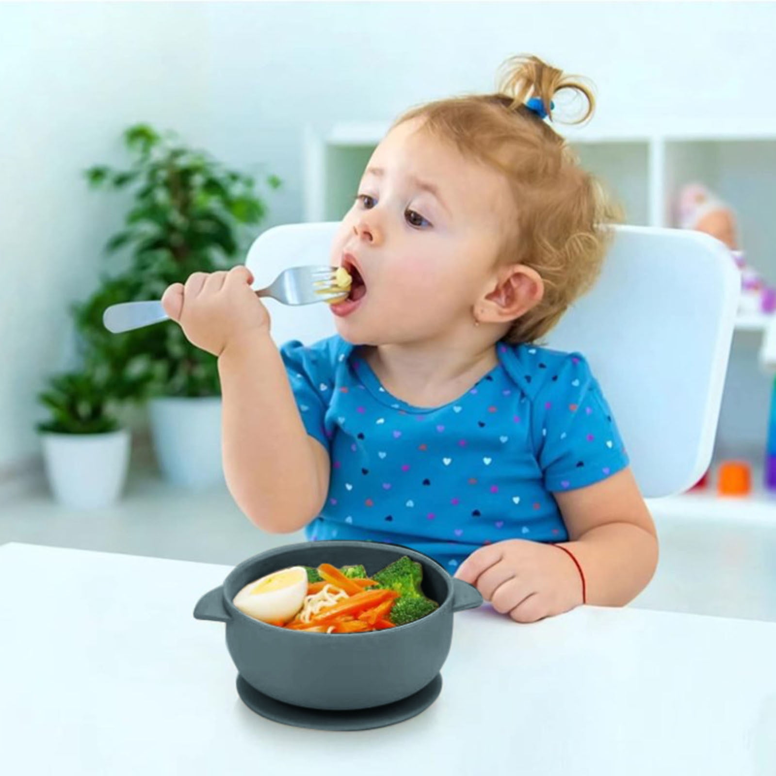 MENGYKE Baby Bowls with Suction, Baby Led Weaning Supplies, Soft ...