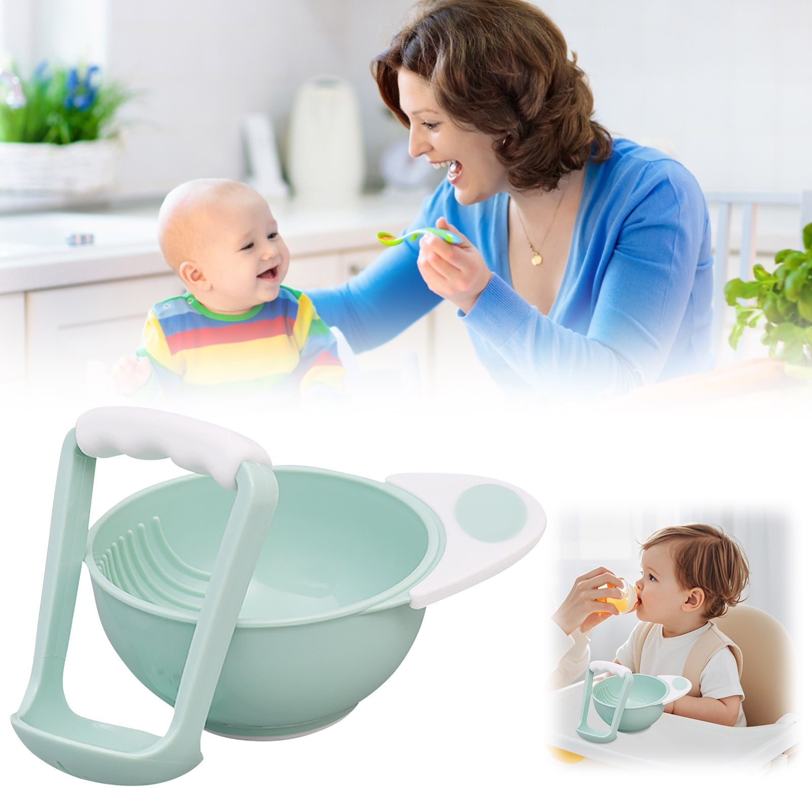 MENGYKE Baby Food Maker Set - Toddler Food Mills Mash Bowl with Handle ...