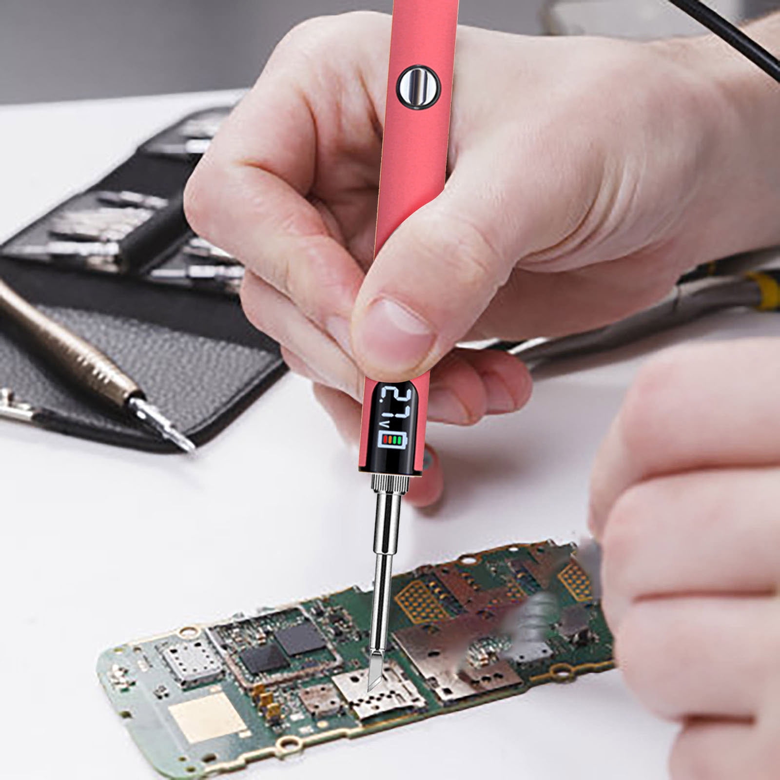 MENGYKE Mini Cordless Soldering Iron Kit, USB Rechargeable Portable ...