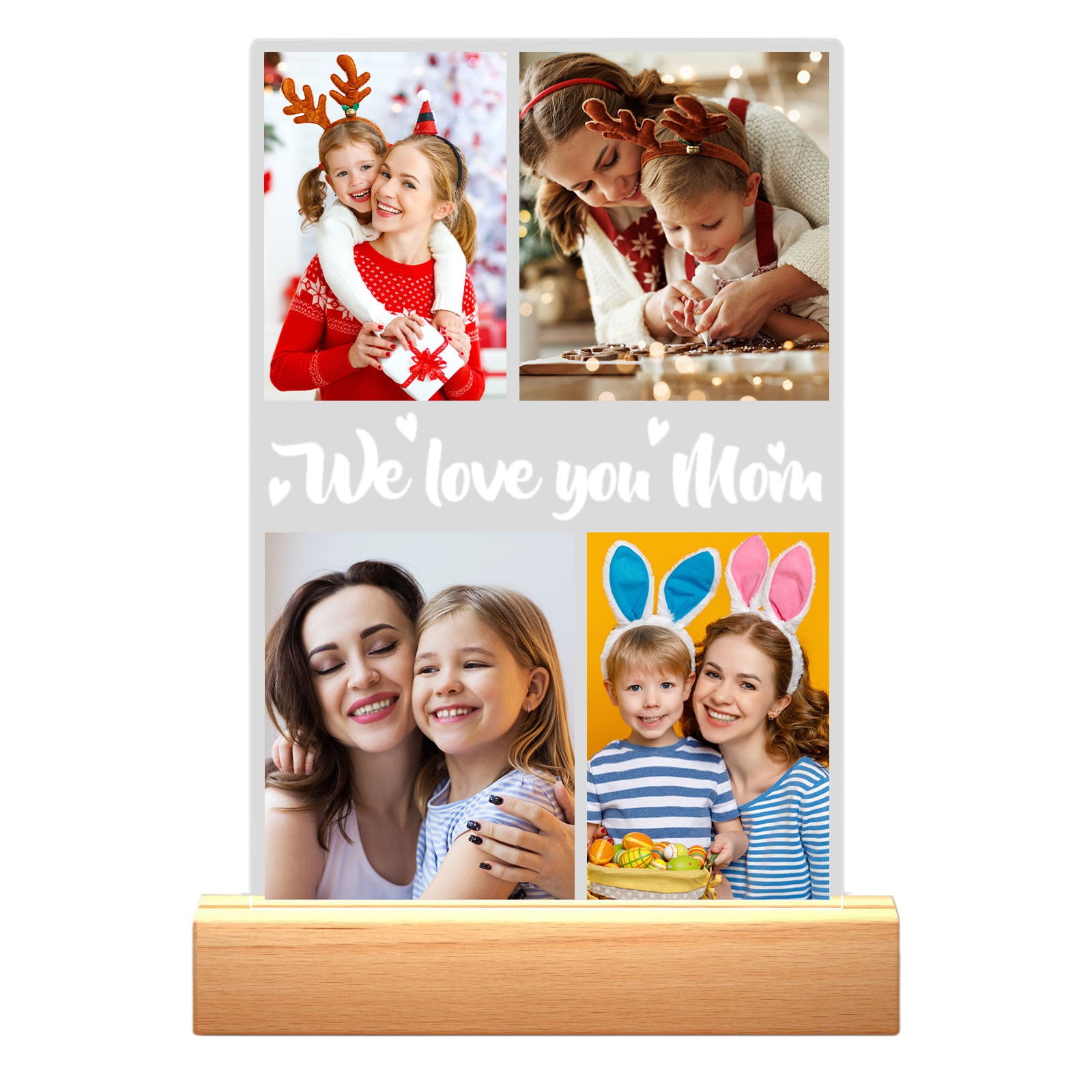 MENGYKEY Custom Plaque Picture Frame DIY Acrylic Wooden Plaque With ...