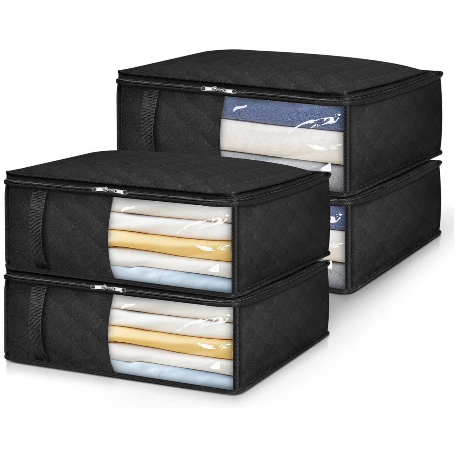 MENGYKEY Foldable Non Woven Storage Bags For Wardrobe Clothes Duvets ...