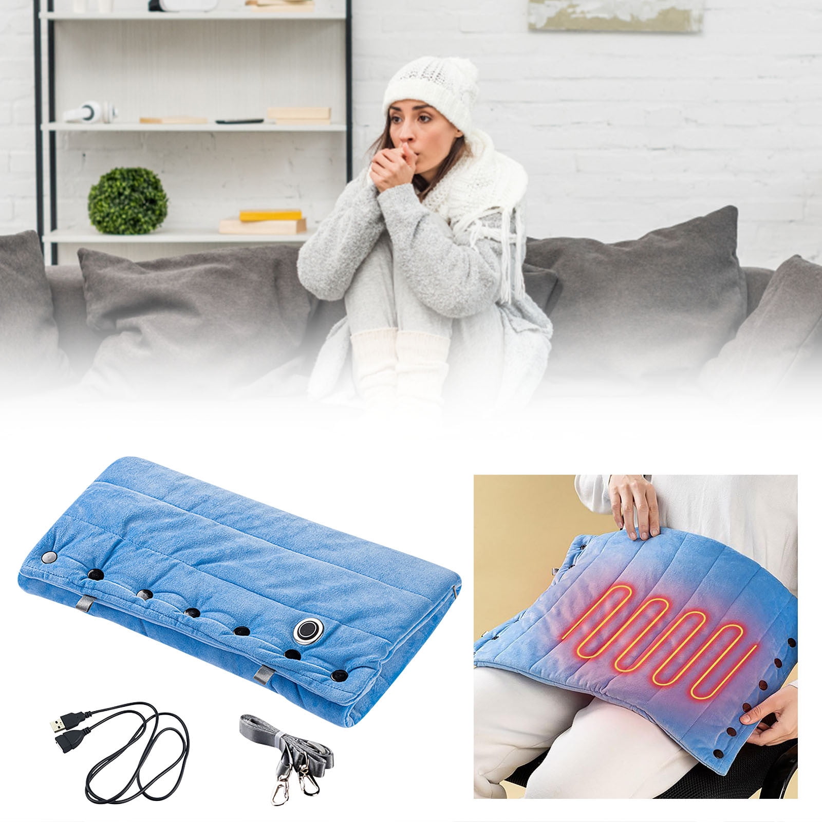 MENGYKEY Rechargeable Heating Cushion Heating Cushion Rechargeable ...