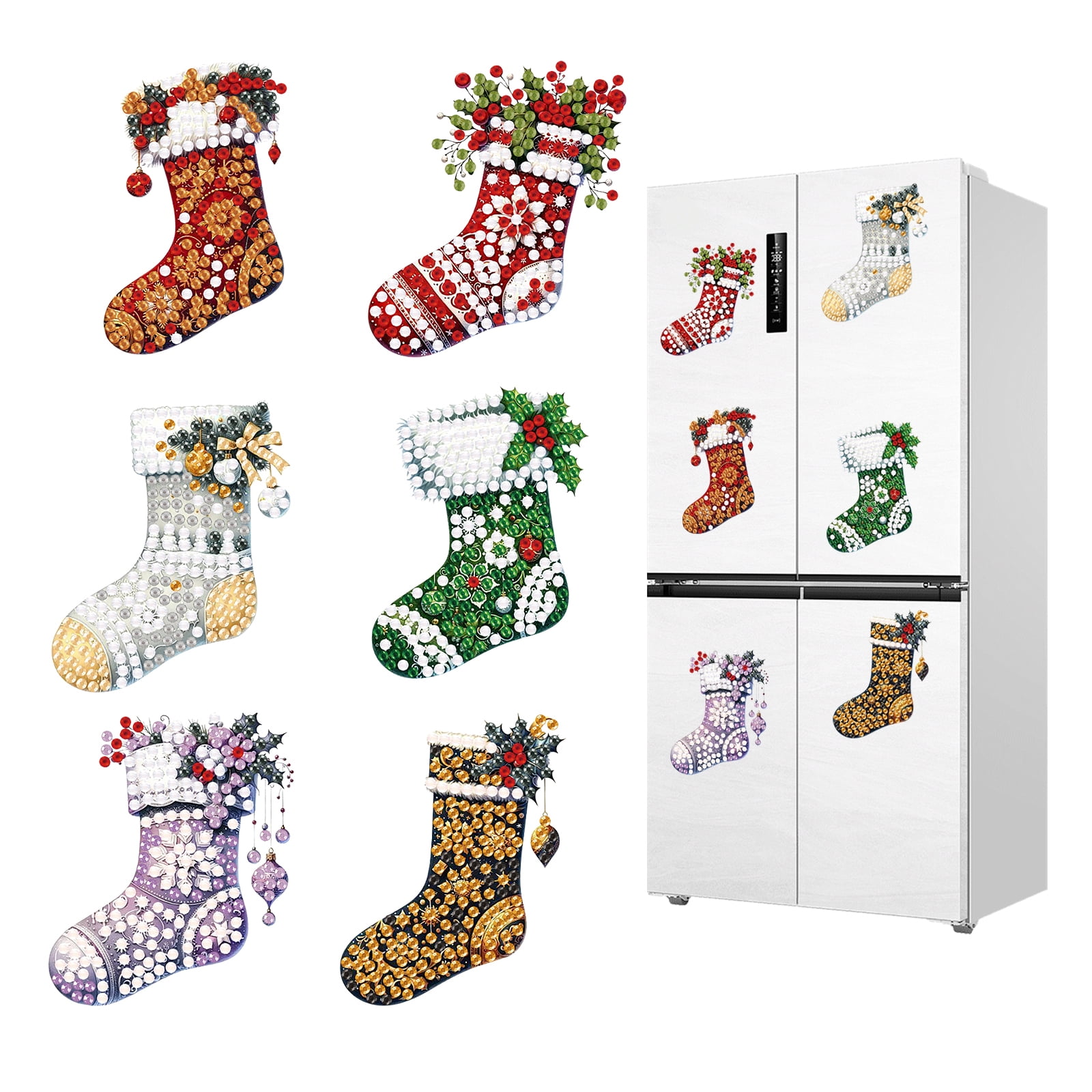 MENJING DIY Diamond Fridge Magnet Diamond Art Painting Creative Design ...