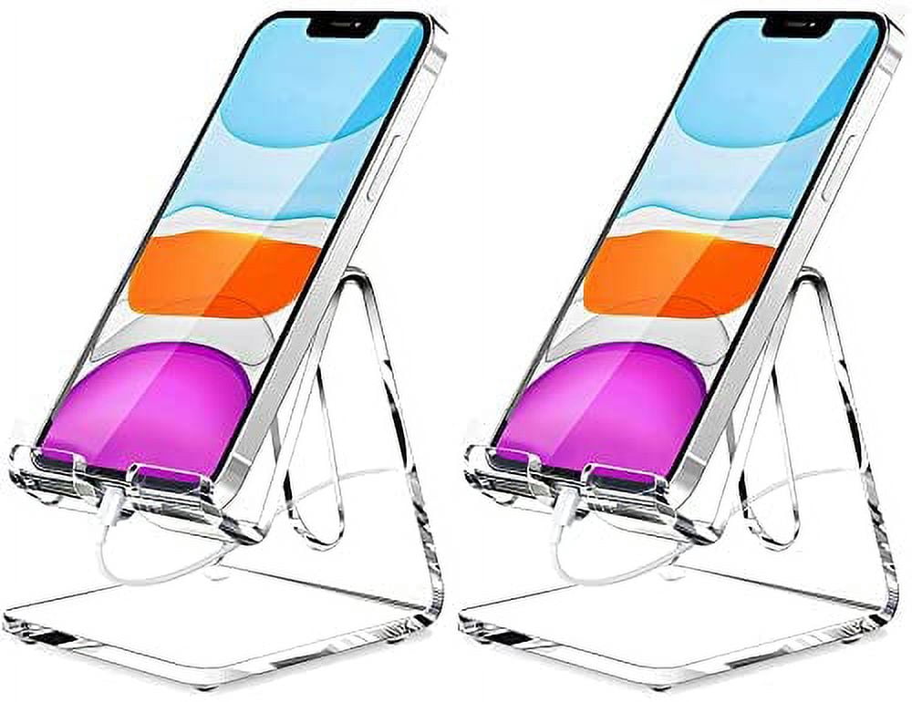 MENKEY Acrylic Cell Phone Stand, Portable Phone Holder, Clear Phone ...