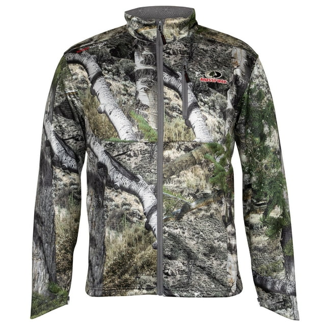 Mossy Oak Camo Techshell Hunting Jacket - Water Repellent - Walmart.com