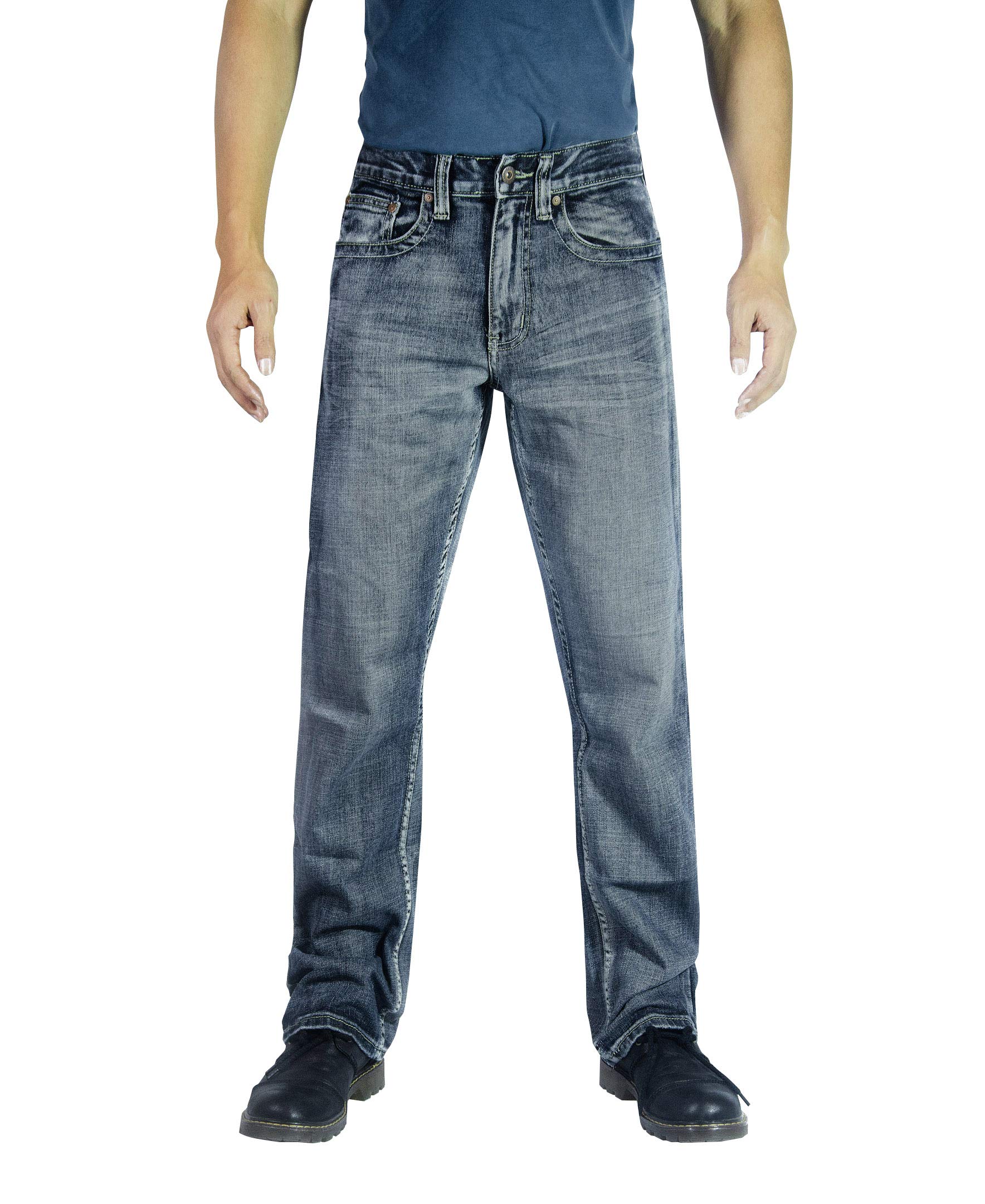 MENS FASHION BOOTCUT JEANS REGULAR FIT MEDIUM VINTAGE BLUE SIZE 30X32 MENS FASHION BOOTCUT JEANS REGULAR FIT MEDIUM VINTAGE BLUE SIZE 30X32