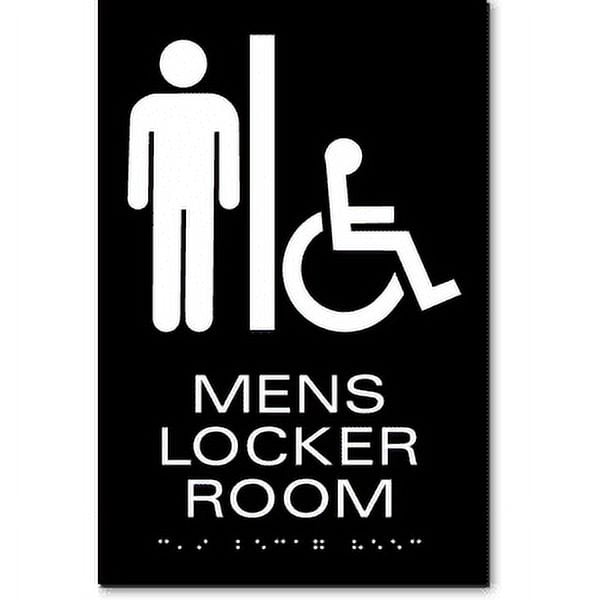 MENS LOCKER ROOM Sign-Black / White (4 Units) - Walmart.com