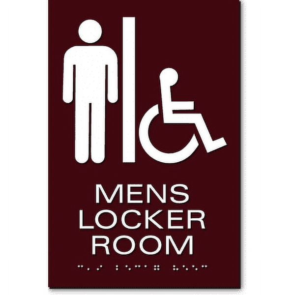 MENS LOCKER ROOM Sign-Brown / White (3 Units) - Walmart.com